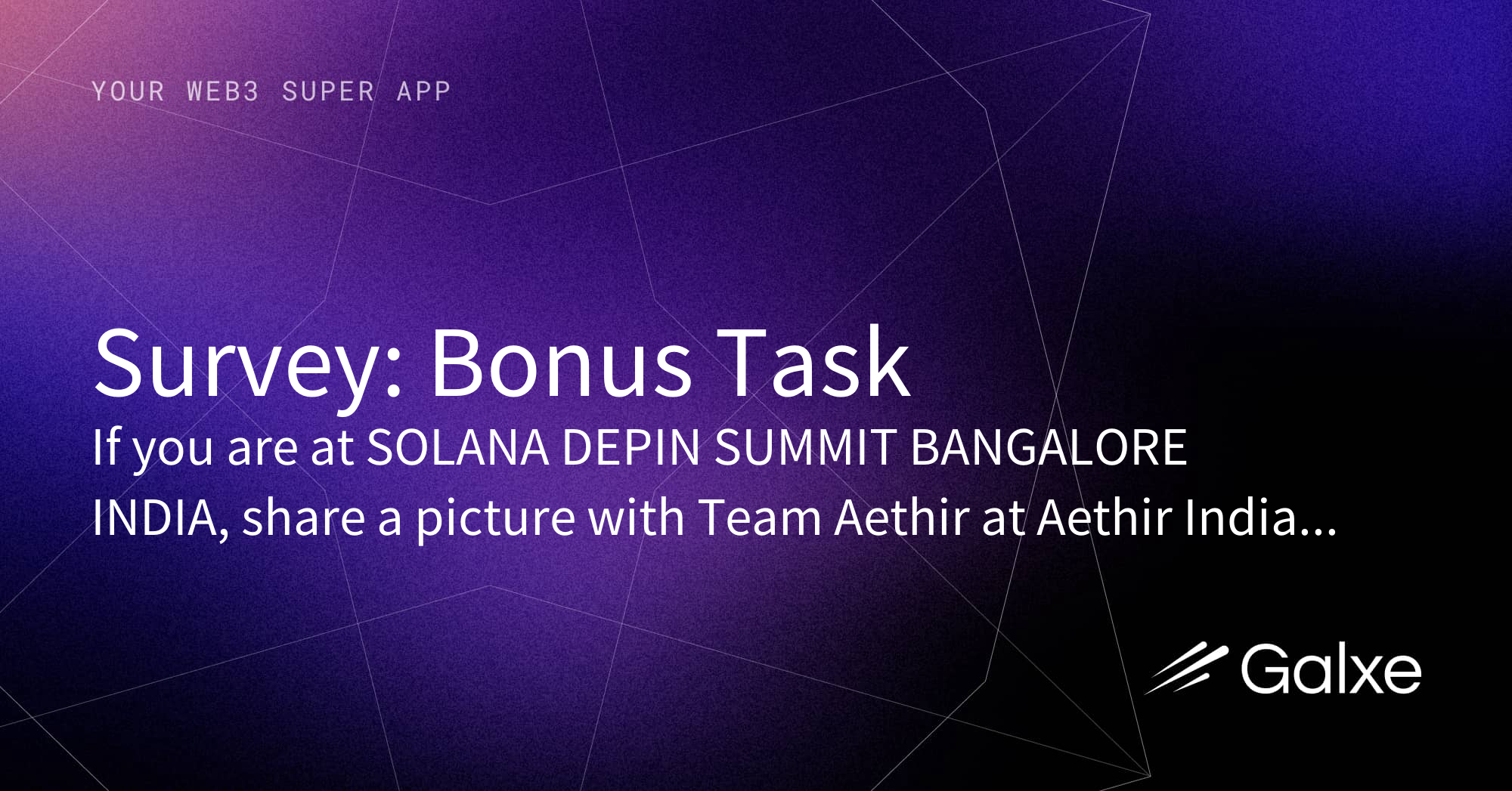 Survey: Bonus Task Credential | Galxe