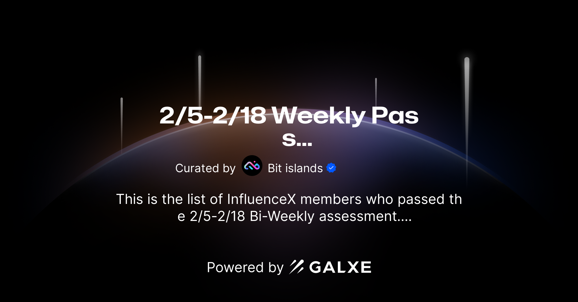2/5-2/18 Weekly Pass Credential | Galxe