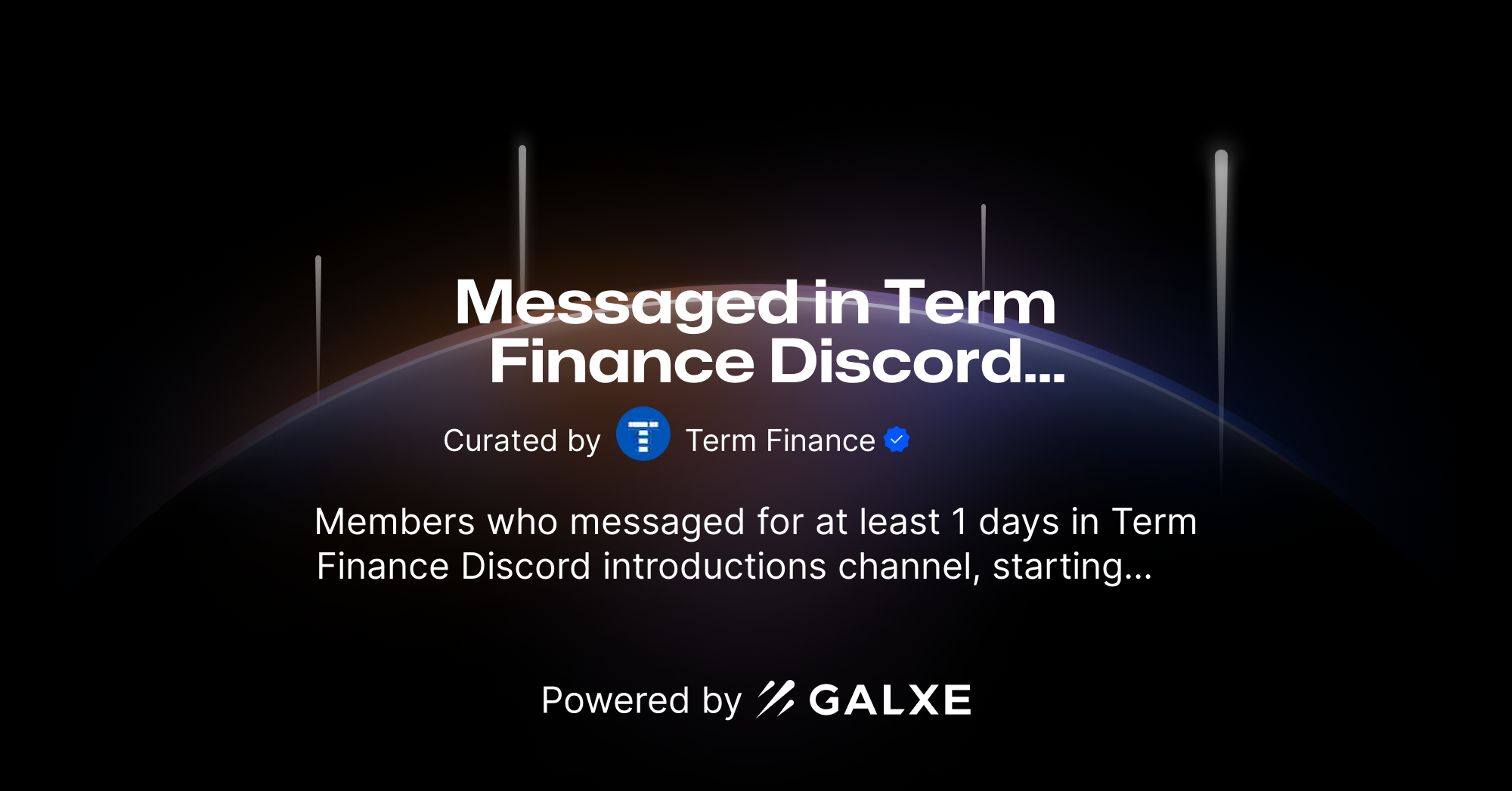 Messaged in Term Finance Discord 🌱︱introductions Channel for at least 1 ...