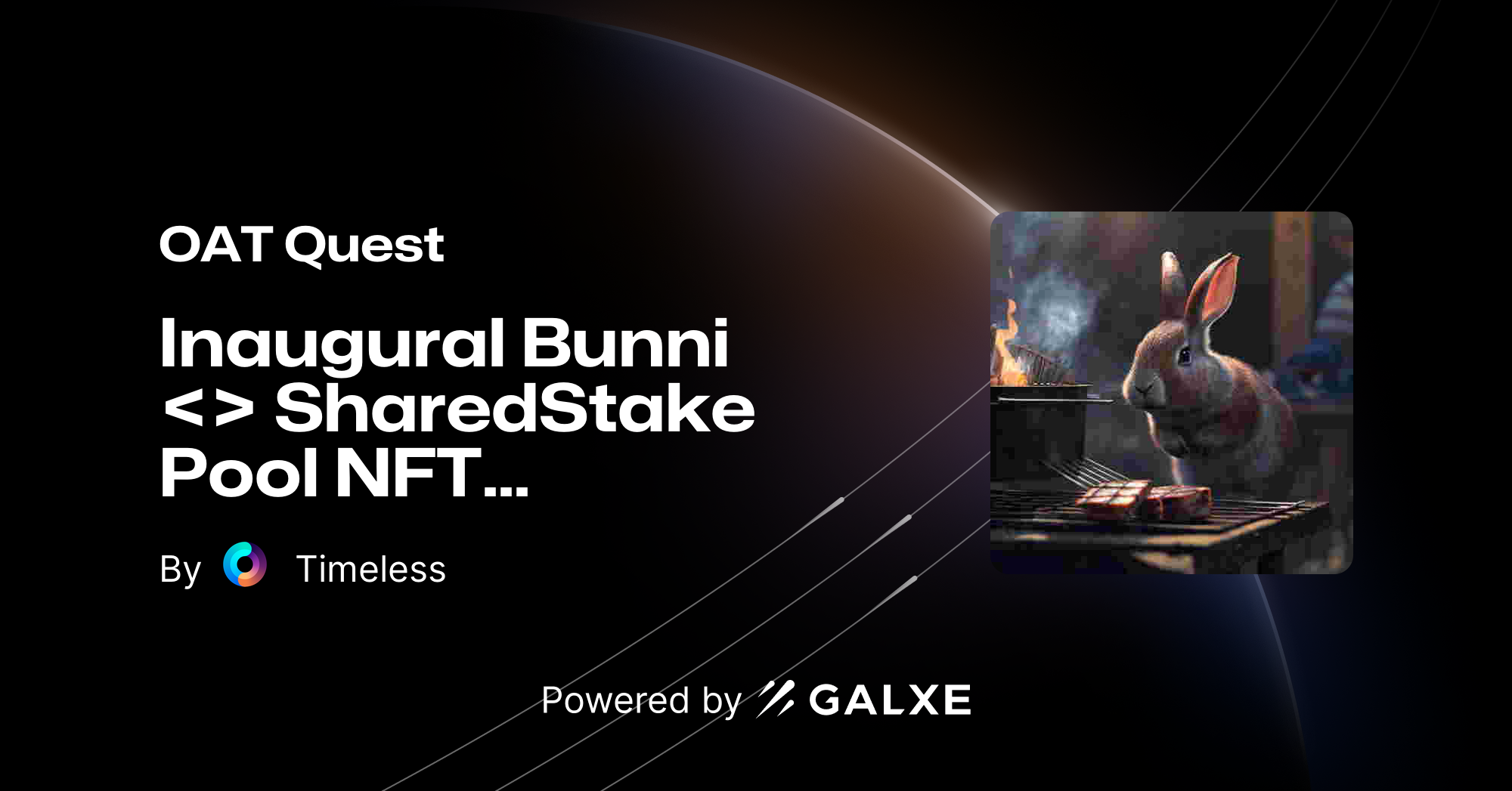 Inaugural Bunni SharedStake Pool NFT by Timeless | Galxe Quest