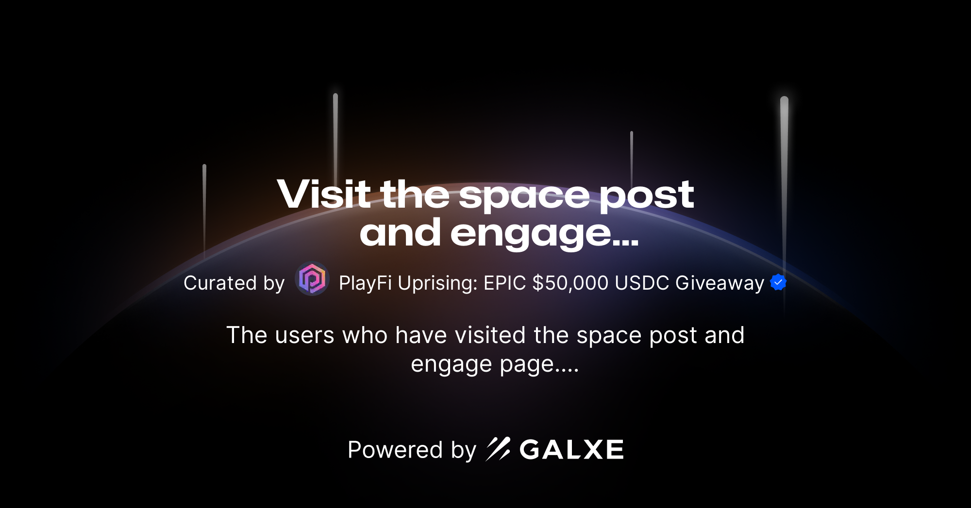 Visit the space post and engage Credential | Galxe