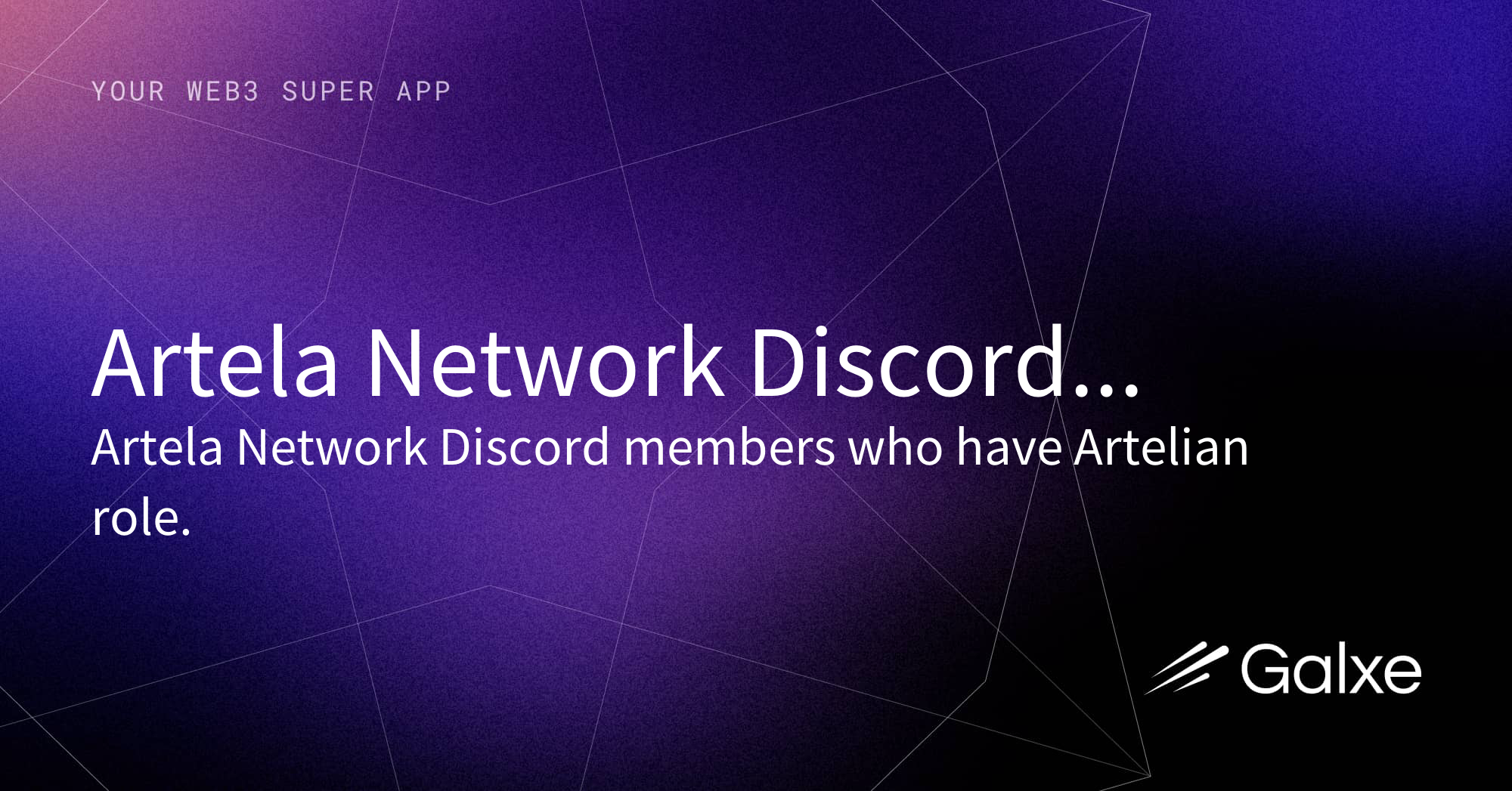 Artela Network Discord Artelian Credential | Galxe