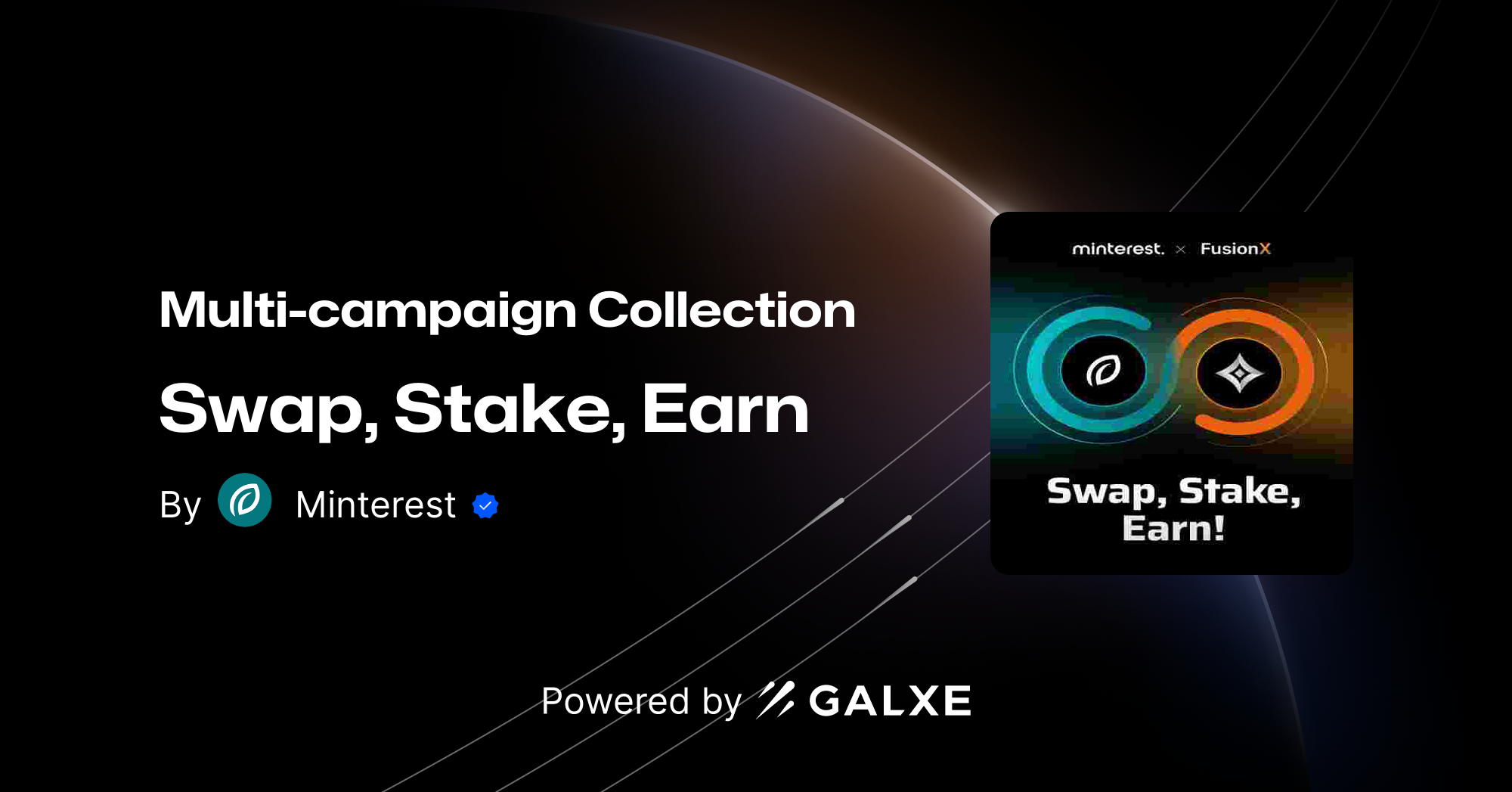 Swap, Stake, Earn by Minterest | Galxe Quest