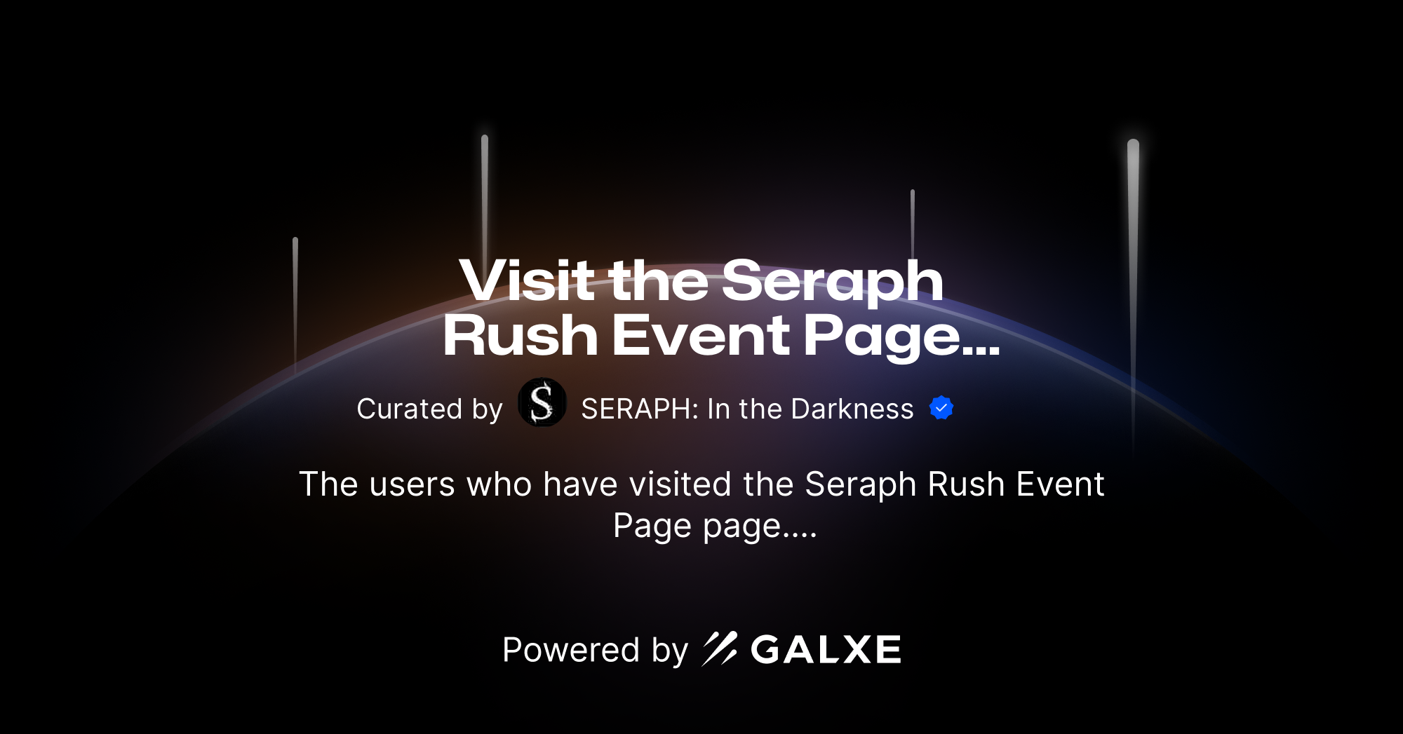 Visit the Seraph Rush Event Page Credential | Galxe
