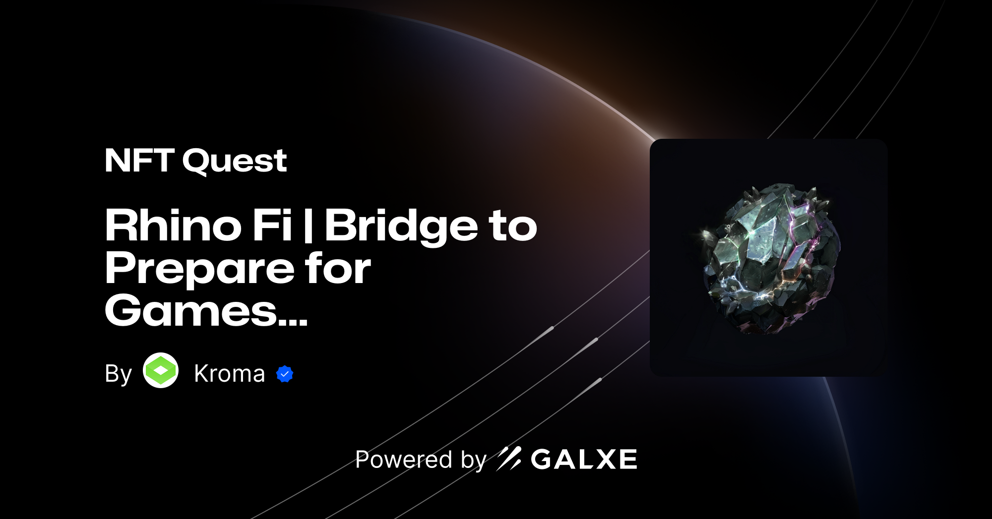 Rhino Fi | Bridge to Prepare for Games (OPTIONAL) by Kroma | Galxe Quest