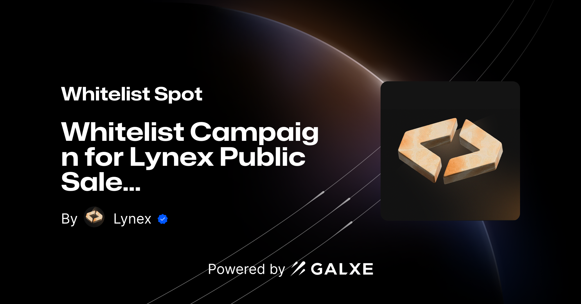 Whitelist Campaign for Lynex Public Sale by Lynex | Galxe Quest