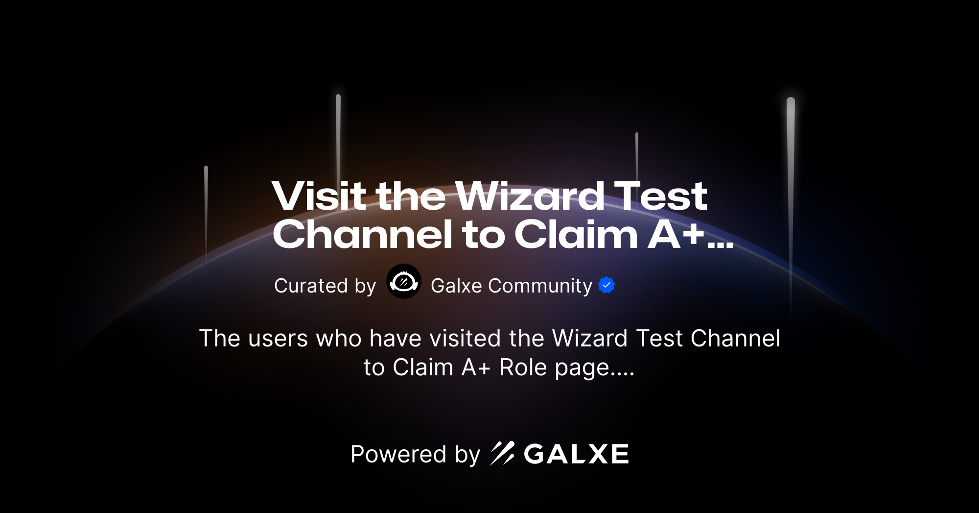 Visit the Wizard Test Channel to Claim A+ Role Credential | Galxe