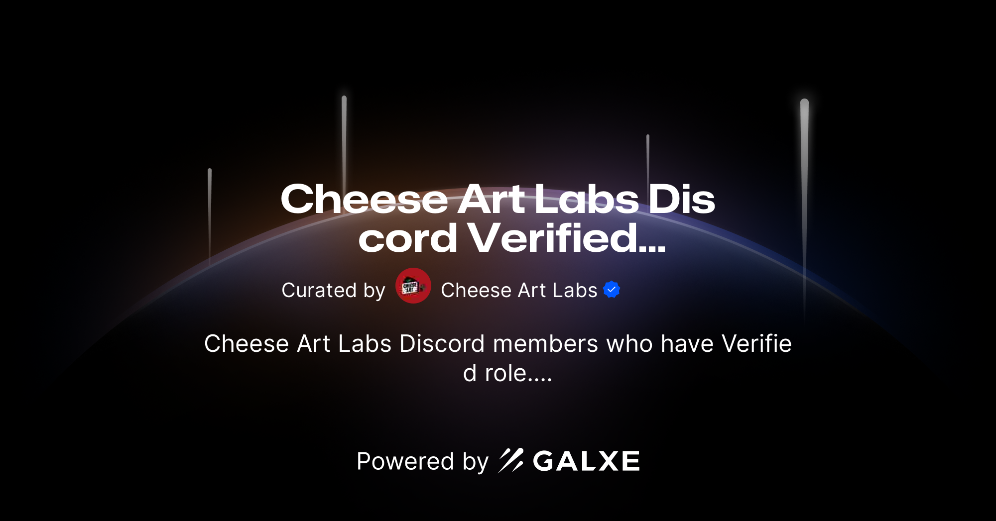 Cheese Art Labs Discord Verified Credential | Galxe