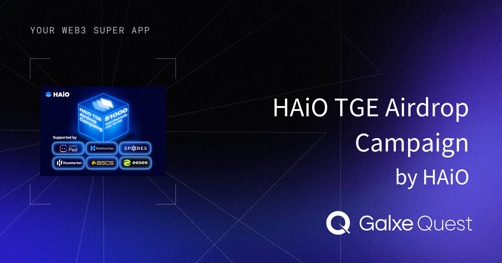 HAiO TGE Airdrop Campaign by HAiO | Galxe Quest