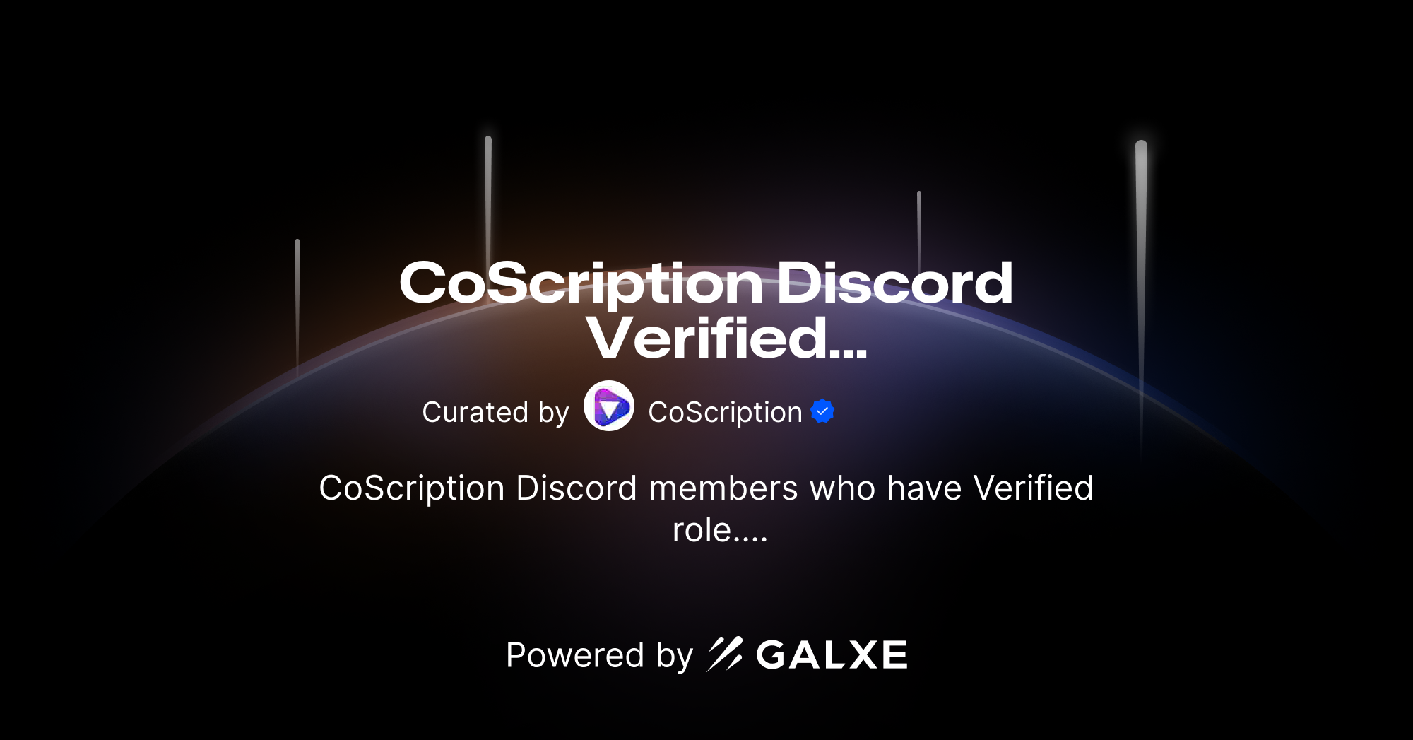 CoScription Discord Verified Credential | Galxe