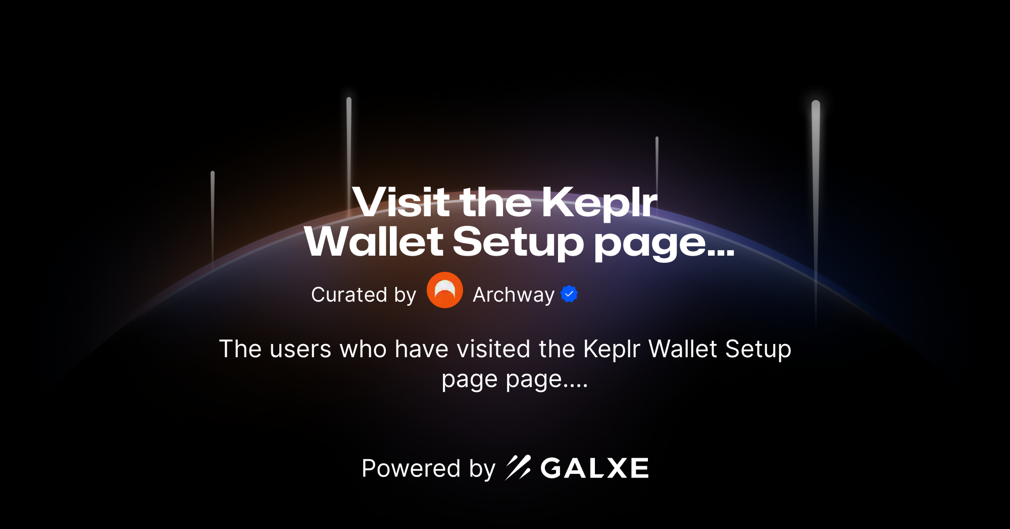 Visit the Keplr Wallet Setup page Credential | Galxe