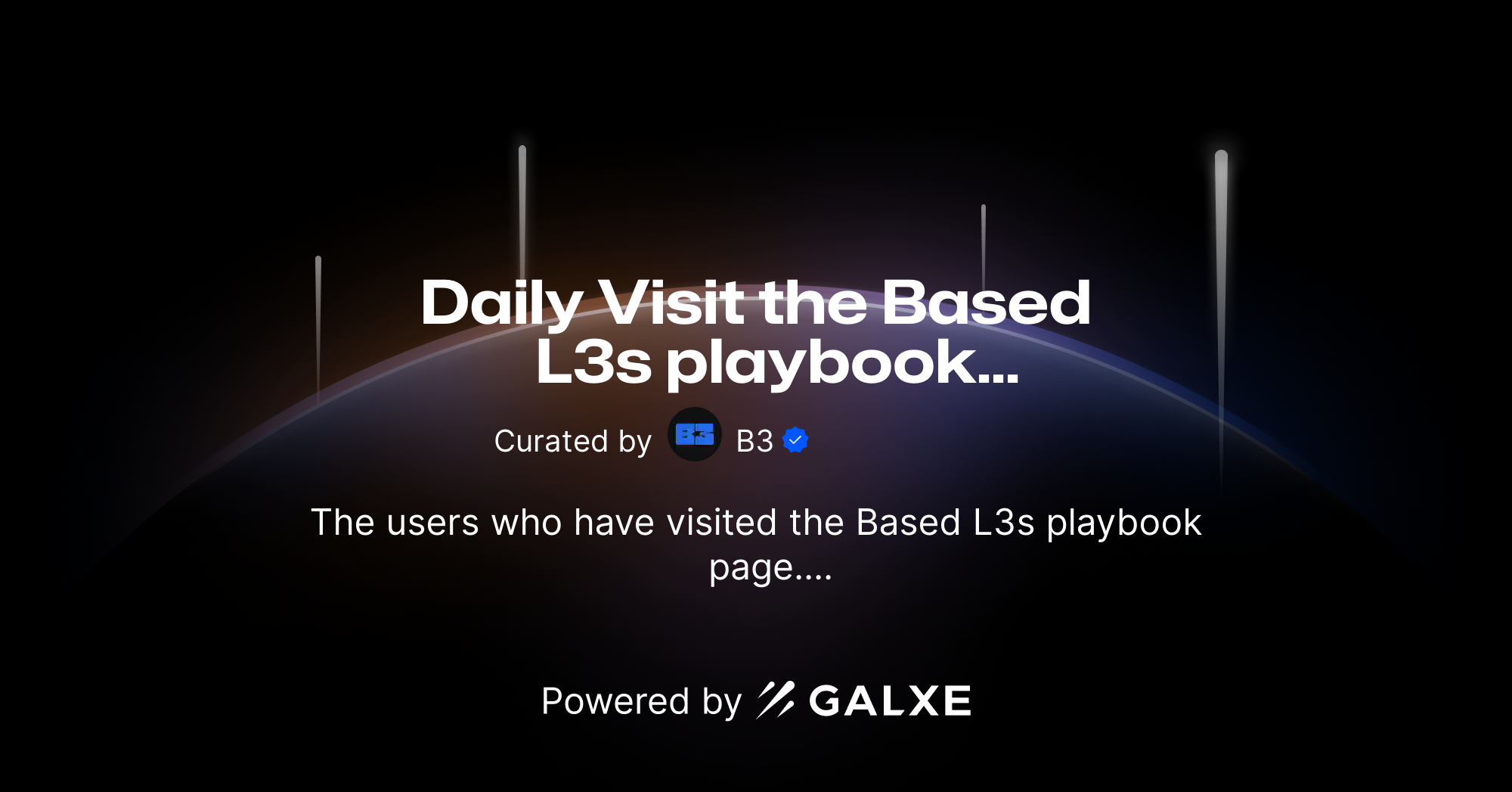 Daily Visit the Based L3s playbook Credential | Galxe