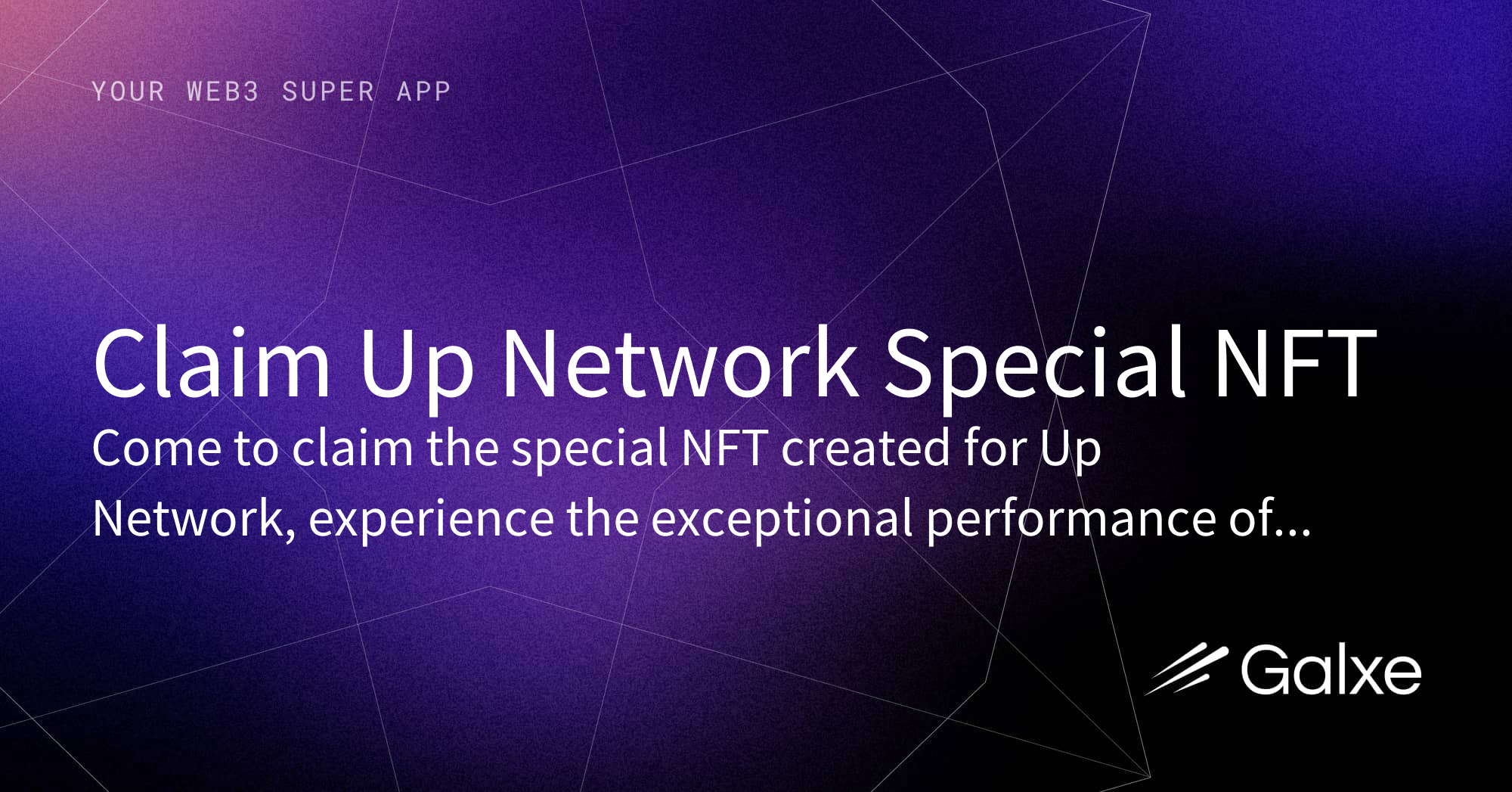 Claim Up Network Special NFT Credential | Galxe