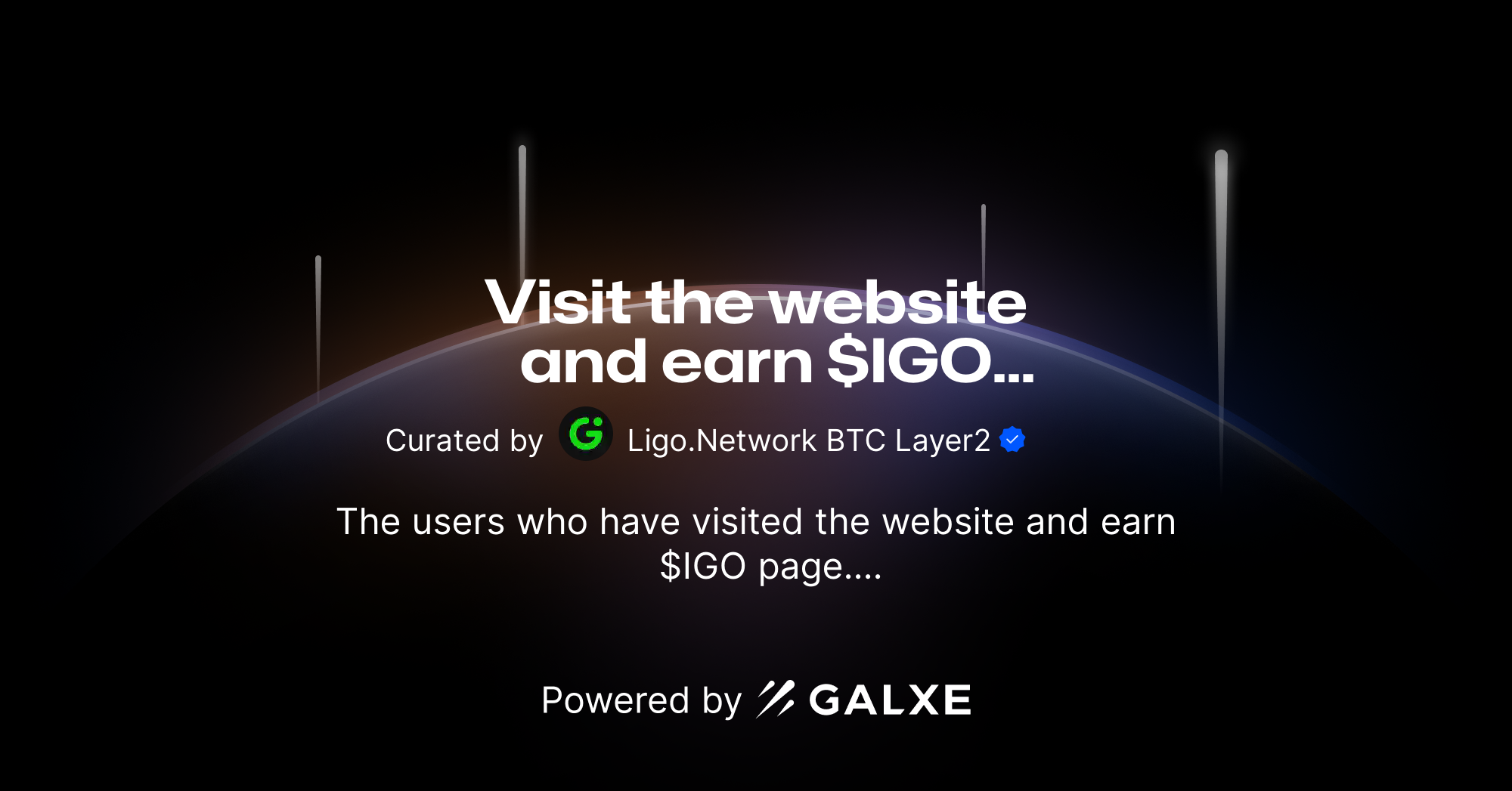 Visit the website and earn $IGO Credential | Galxe
