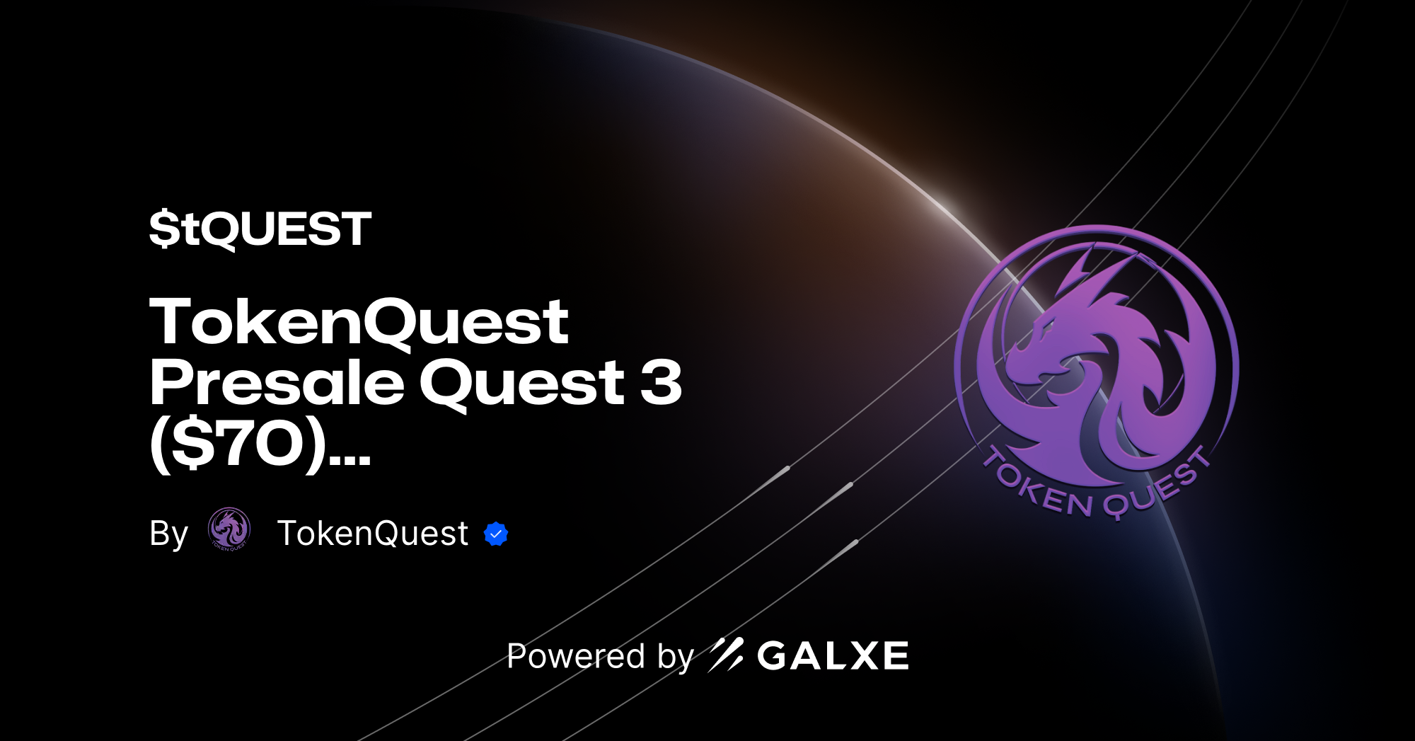 TokenQuest Presale Quest 3 ($70) by TokenQuest | Galxe