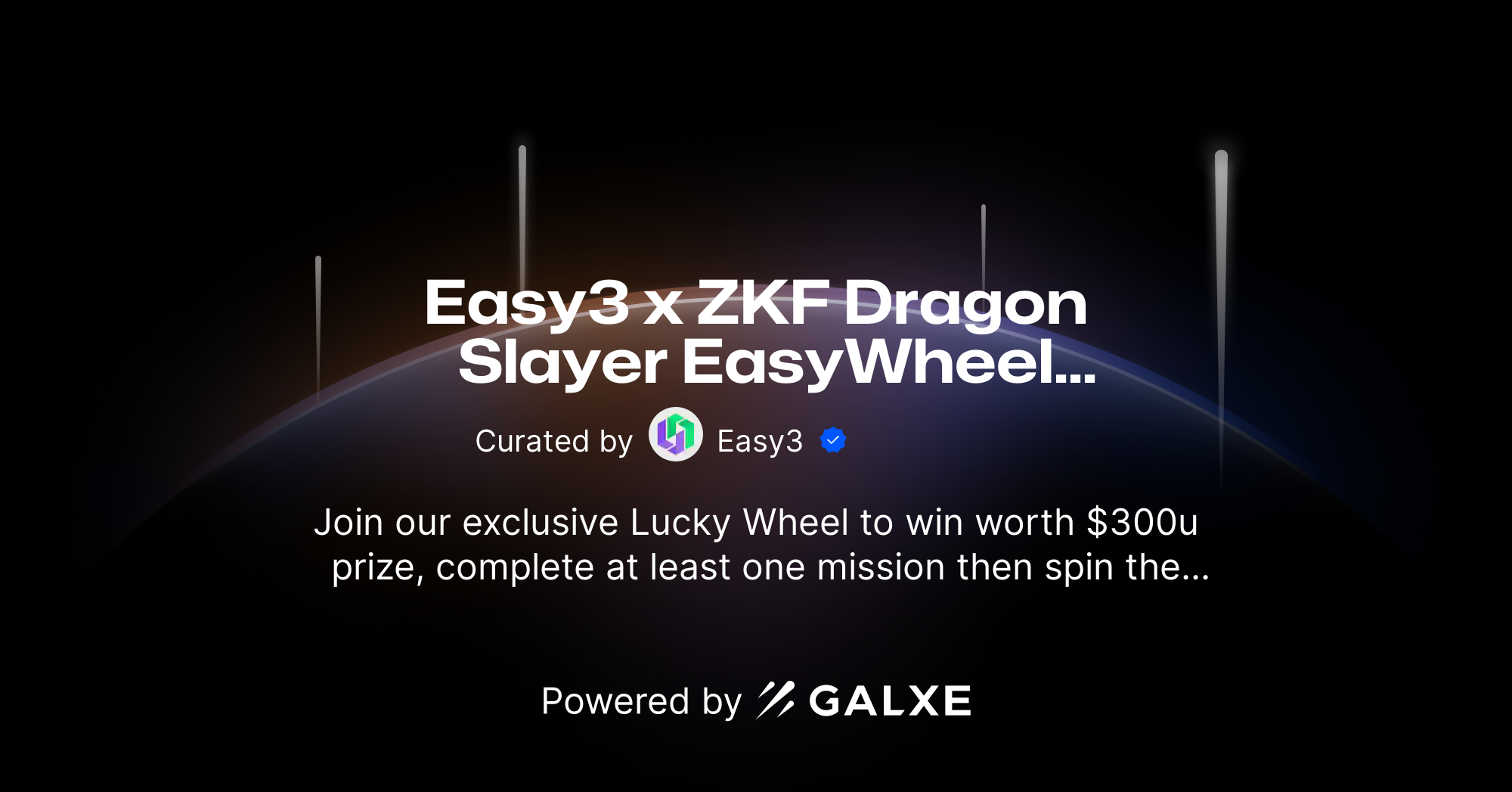 Easy3 x ZKF Dragon Slayer EasyWheel Event Credential | Galxe
