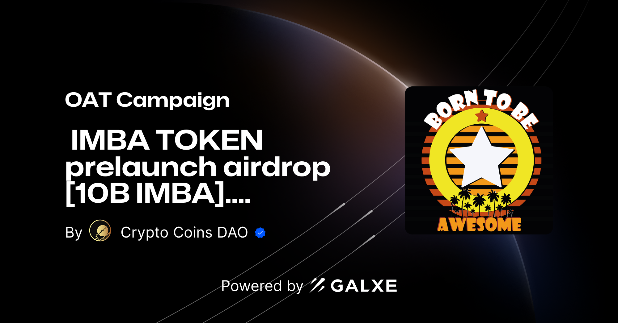 🏆 💲IMBA TOKEN 🏆 prelaunch airdrop [10B 💲IMBA]. 📄READ THE RULES📄 PART 1 by Crypto Coins DAO ...