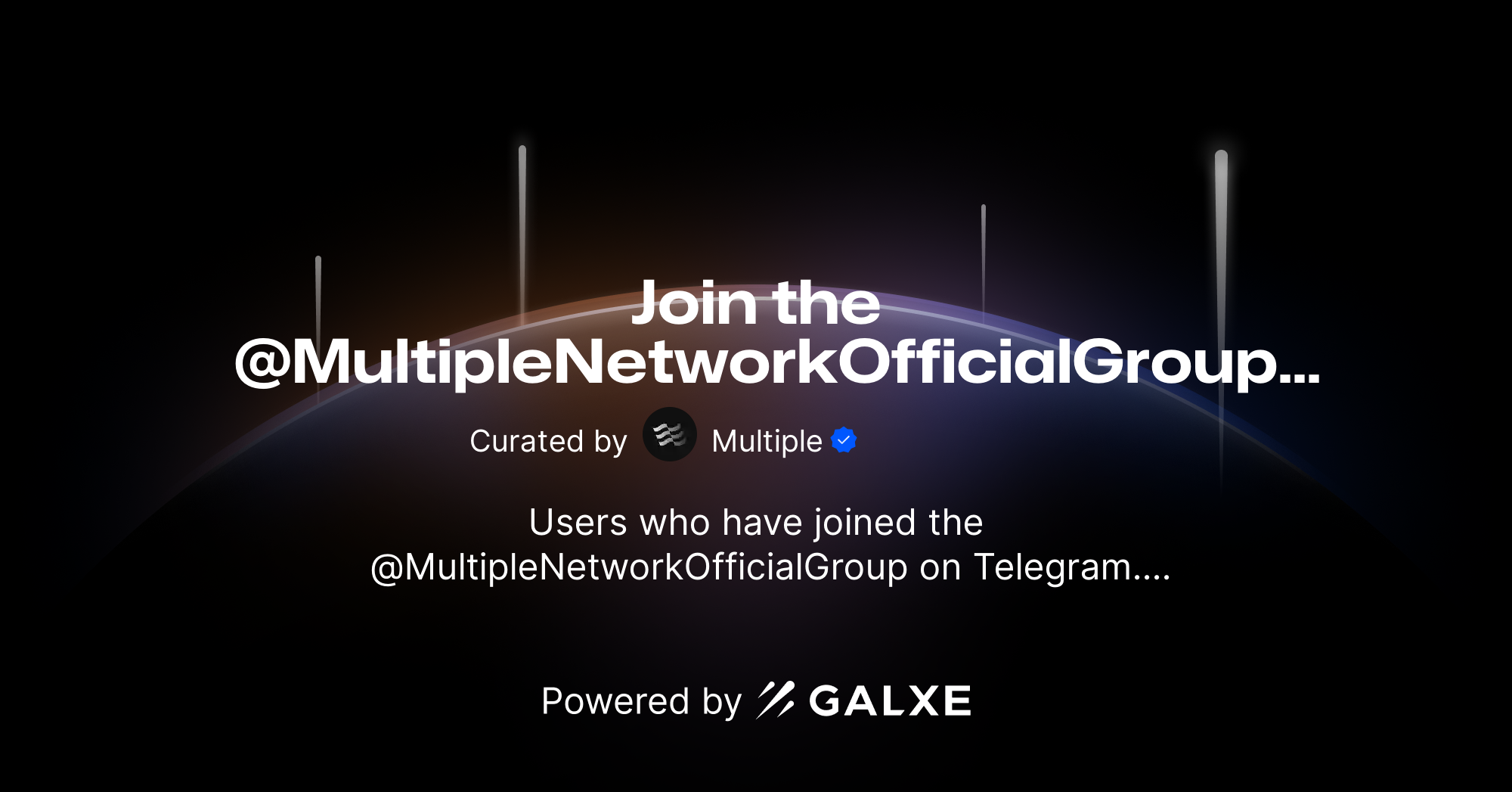 Join the @MultipleNetworkOfficialGroup on Telegram Credential | Galxe