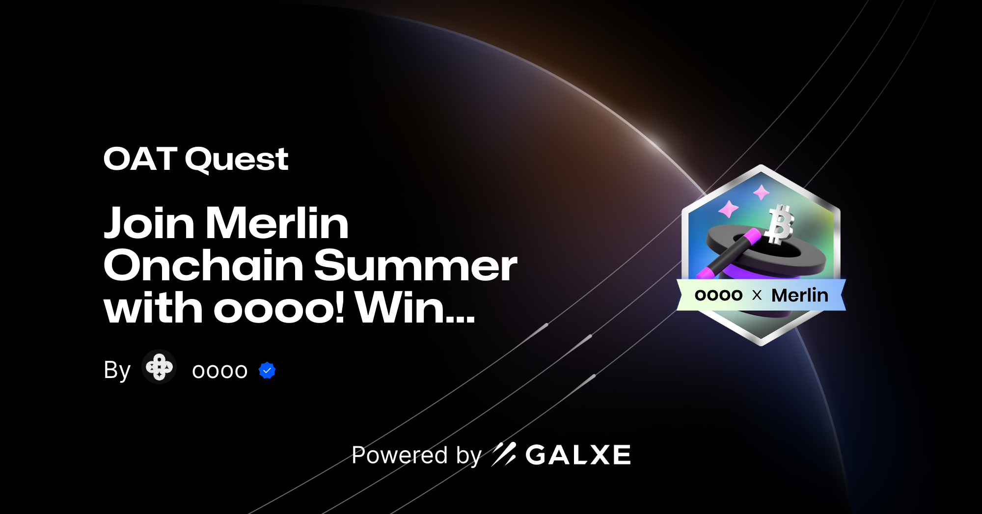Join Merlin Onchain Summer with oooo! Win 3,000,000 Merlin and Goooo ...