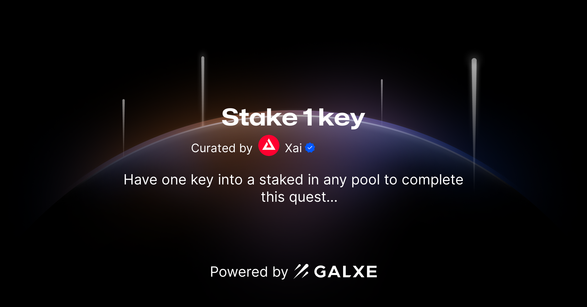 Stake 1 key Credential | Galxe