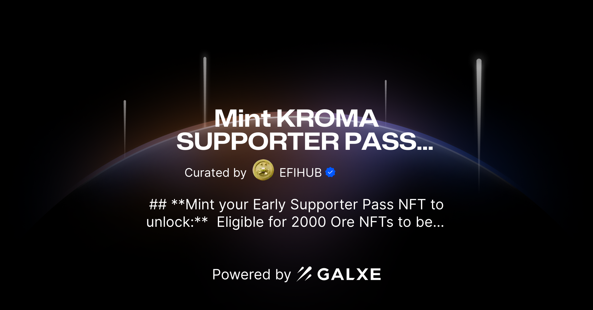 Mint KROMA SUPPORTER PASS NFT Credential | Galxe