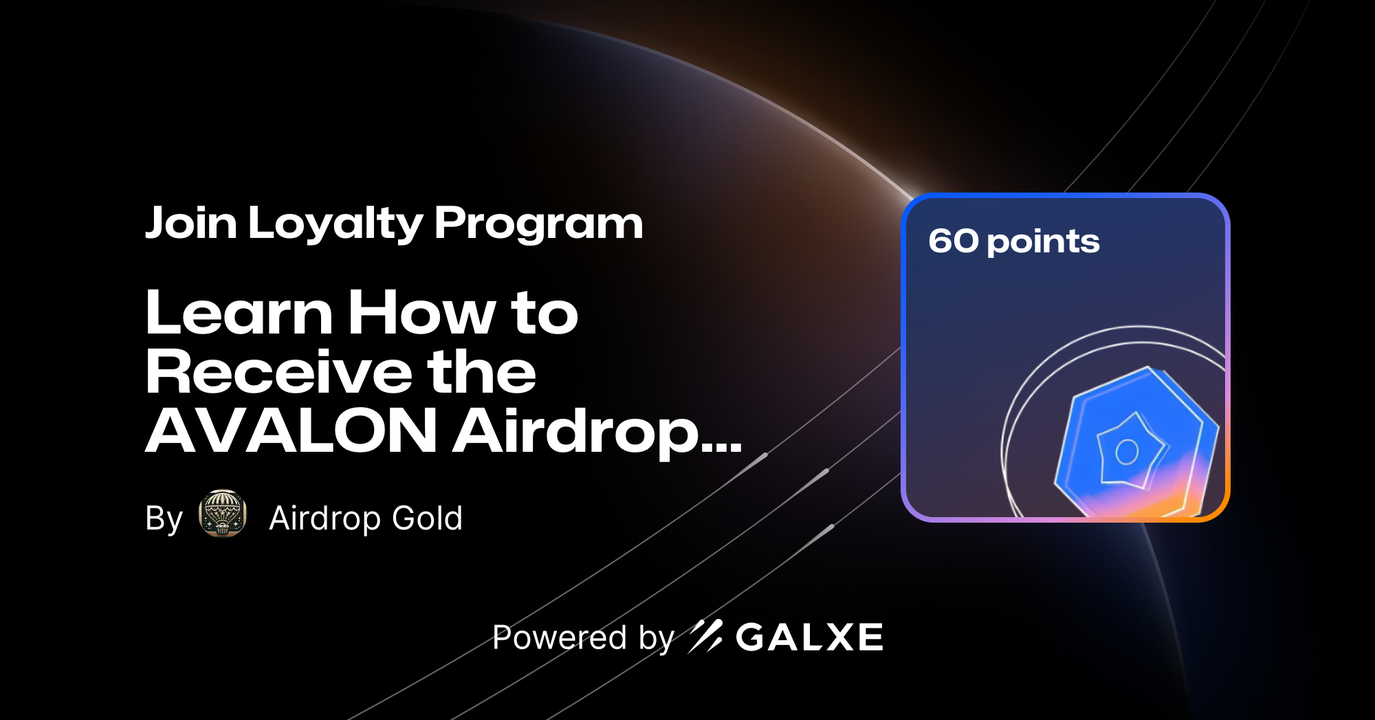 Learn How to Receive the AVALON Airdrop by Airdrop Gold | Galxe Quest
