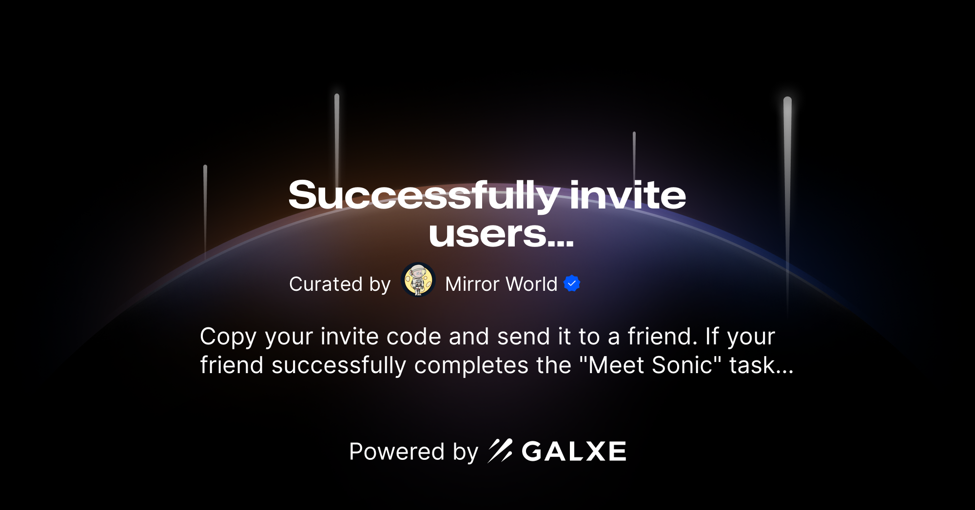 Successfully invite users Credential | Galxe