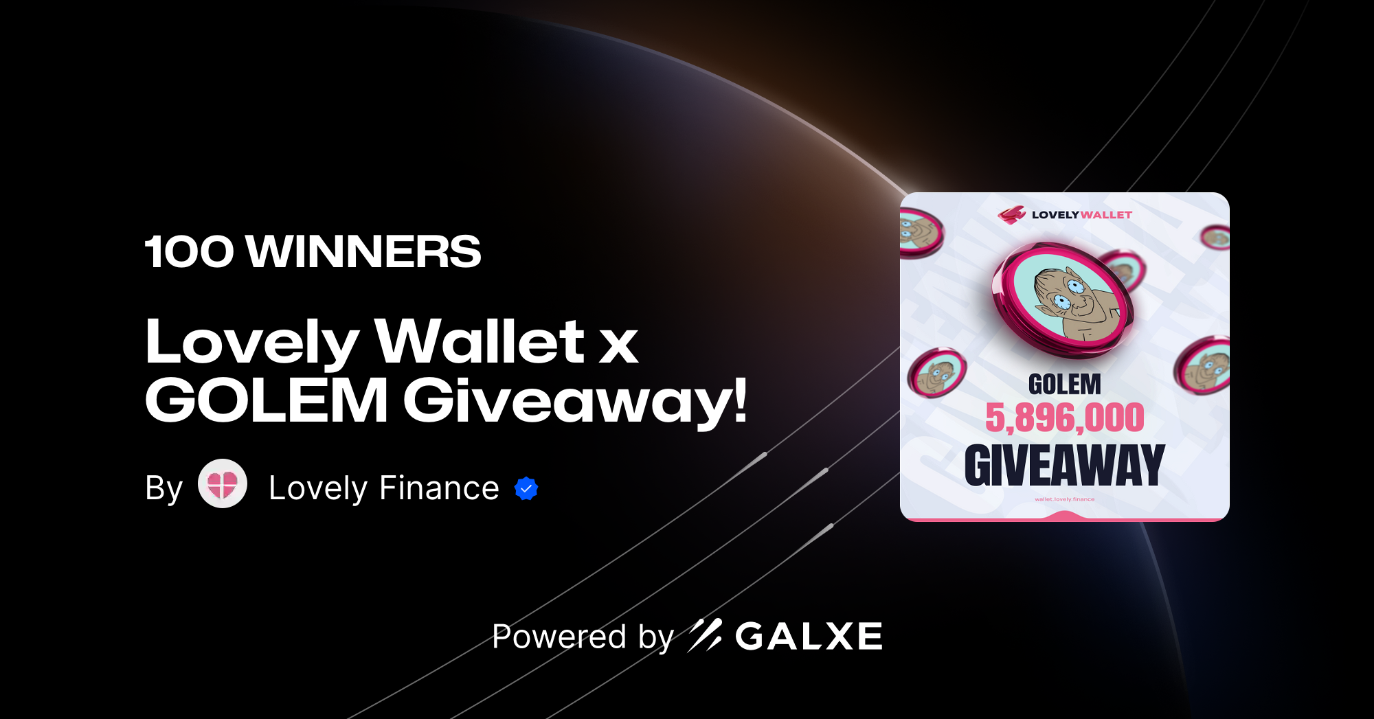 Lovely Wallet x GOLEM Giveaway! by LF Wallet | Galxe Quest