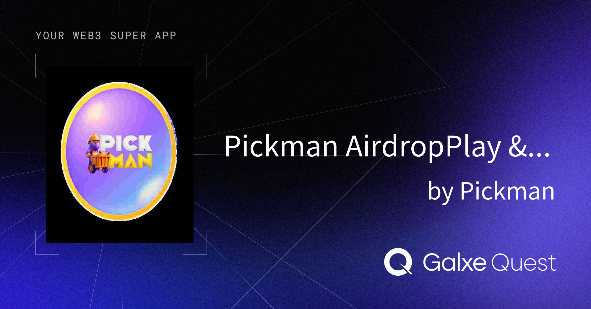 Pickman Airdrop🎁Play & Earn $PICK in Pickman! Share the huge prize pool ...