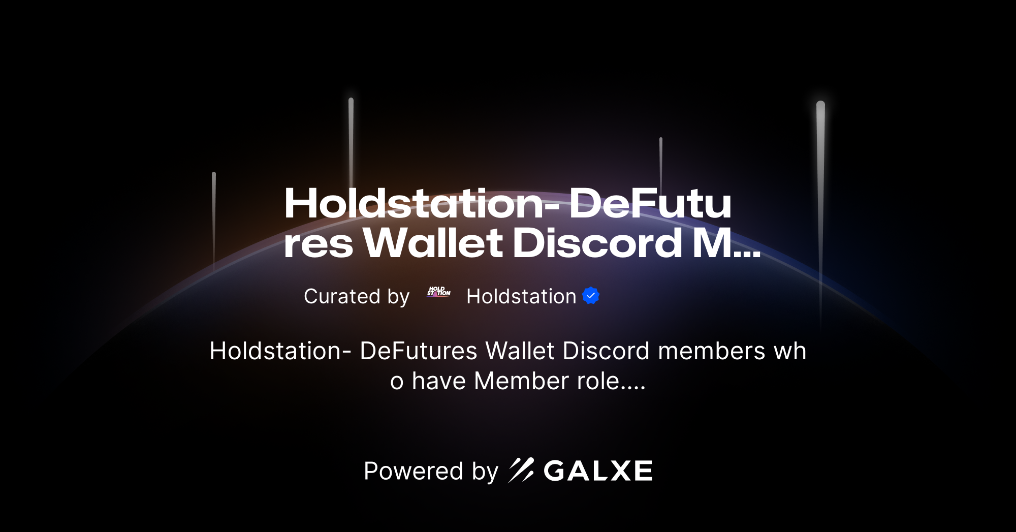 Holdstation- DeFutures Wallet Discord Member Credential | Galxe