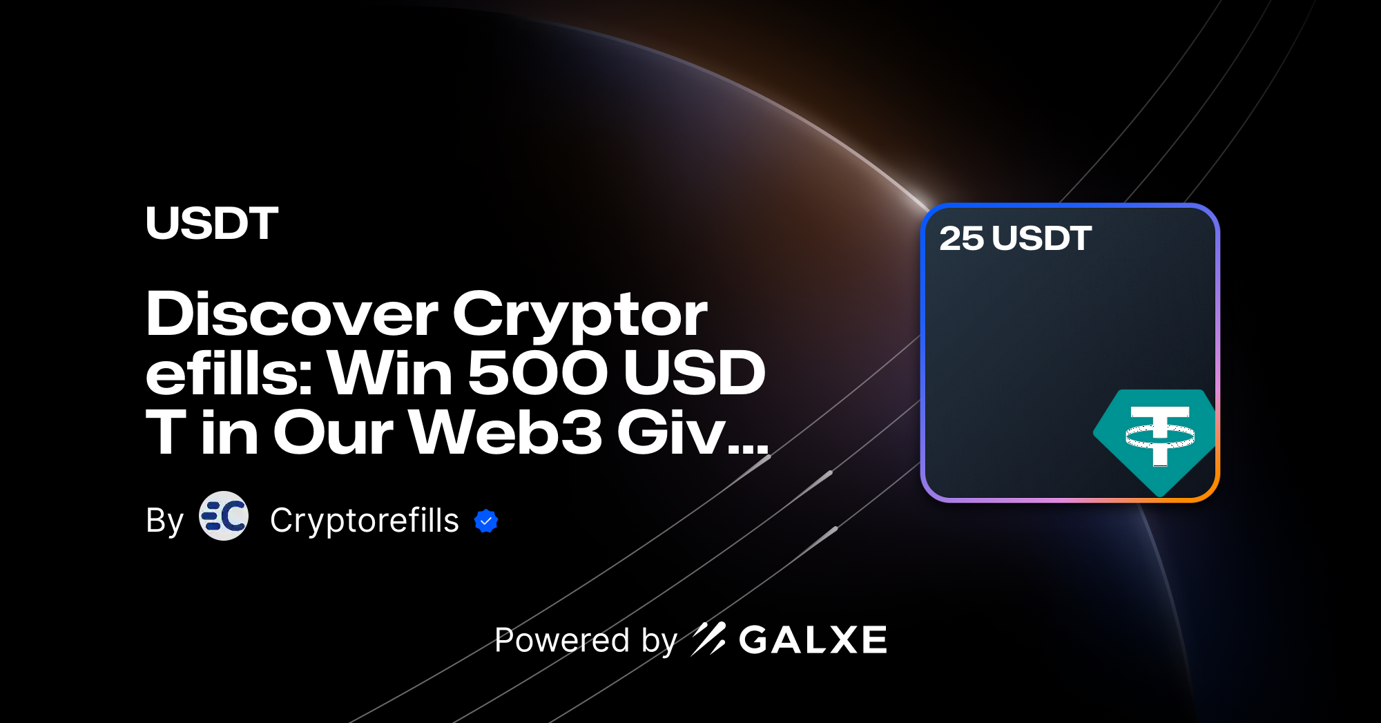 🔥Discover Cryptorefills: Win 500 USDT in Our Web3 Giveaway Adventure!🔥 by Cryptorefills | Galxe ...