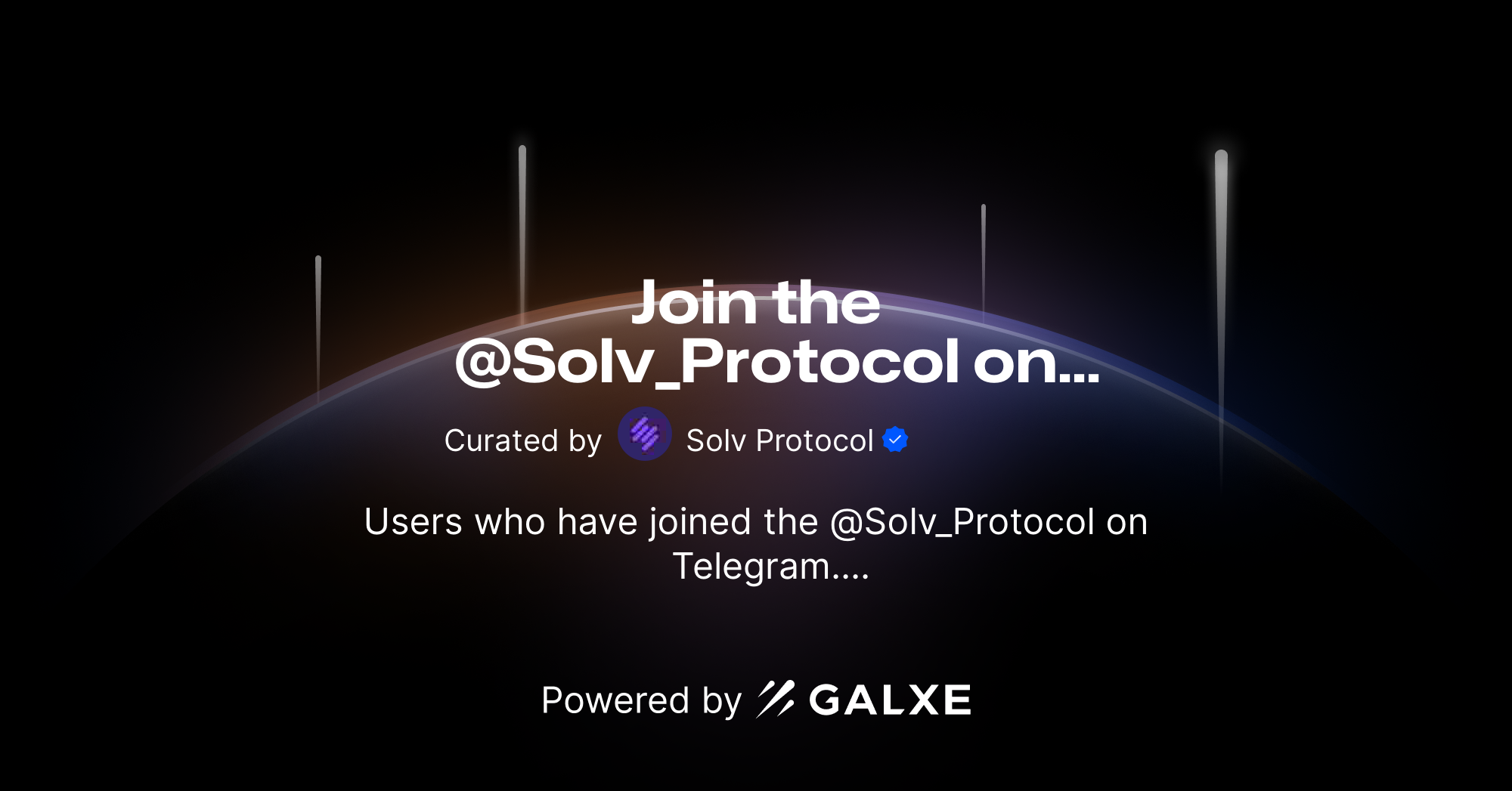 Join the @Solv_Protocol on Telegram Credential | Galxe