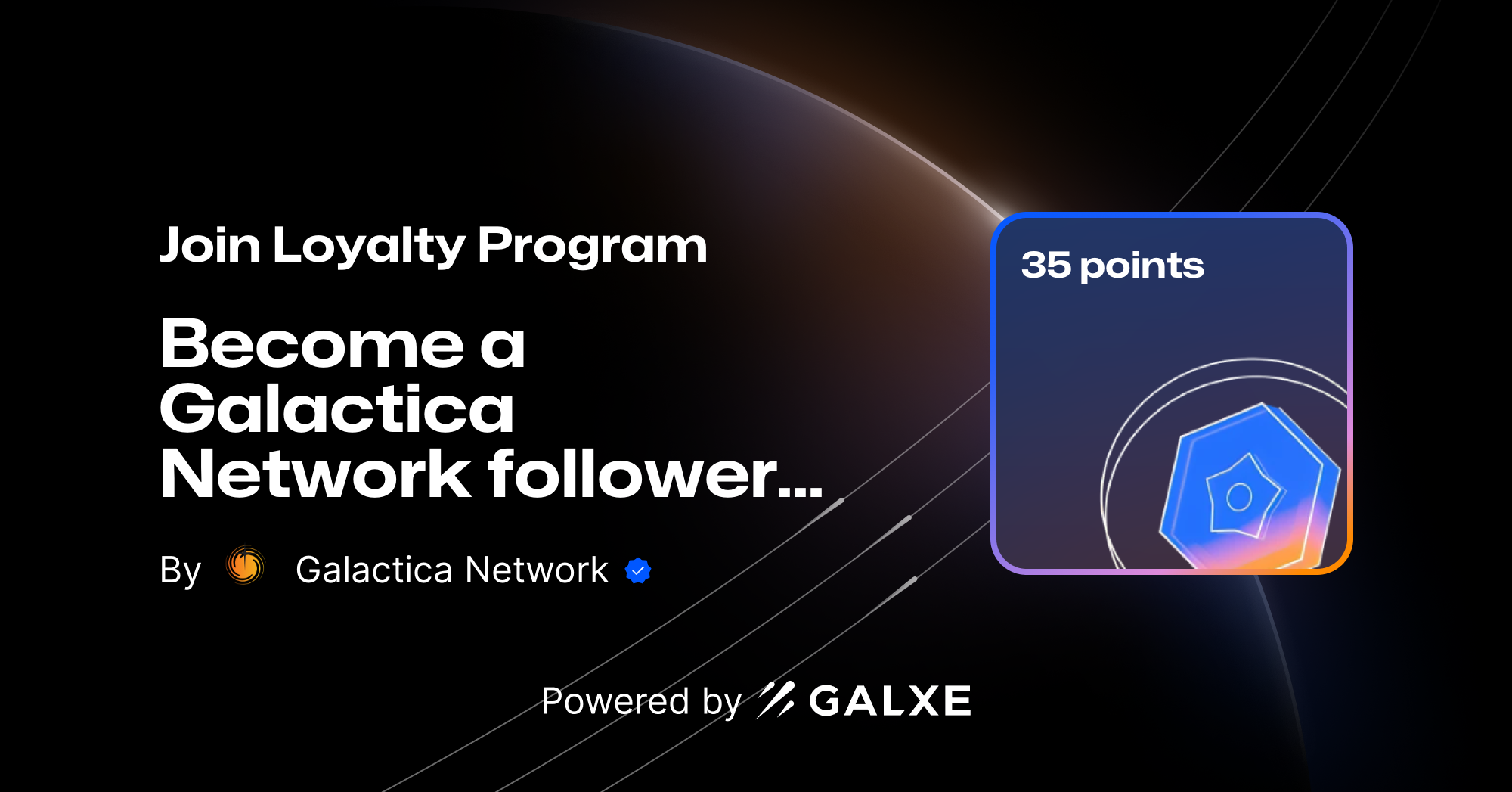 Become a Galactica Network follower by Galactica Network | Galxe Quest