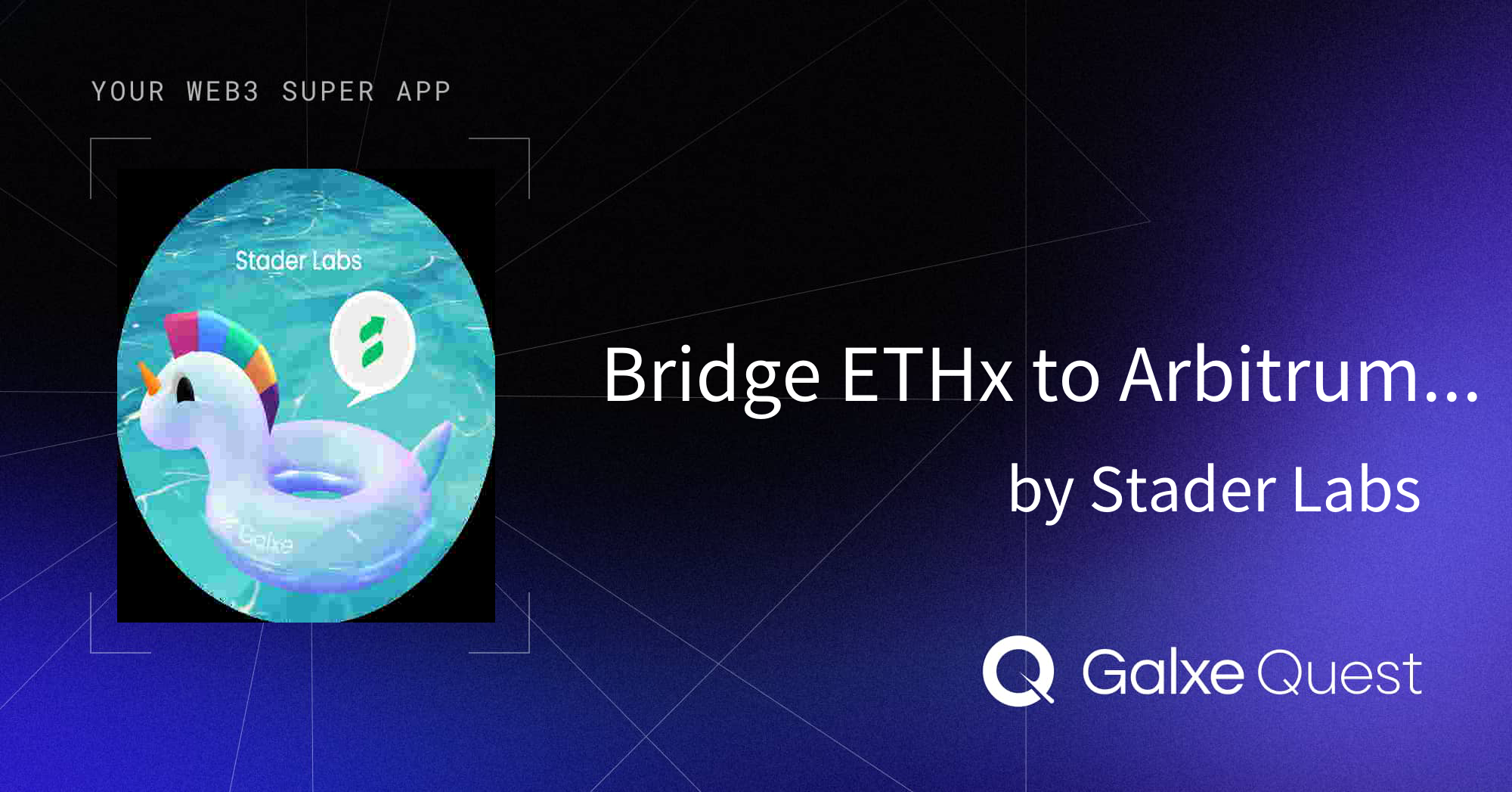 Bridge ETHx to Arbitrum (Reward Pool - 25,000 $ARB) by Stader Labs ...