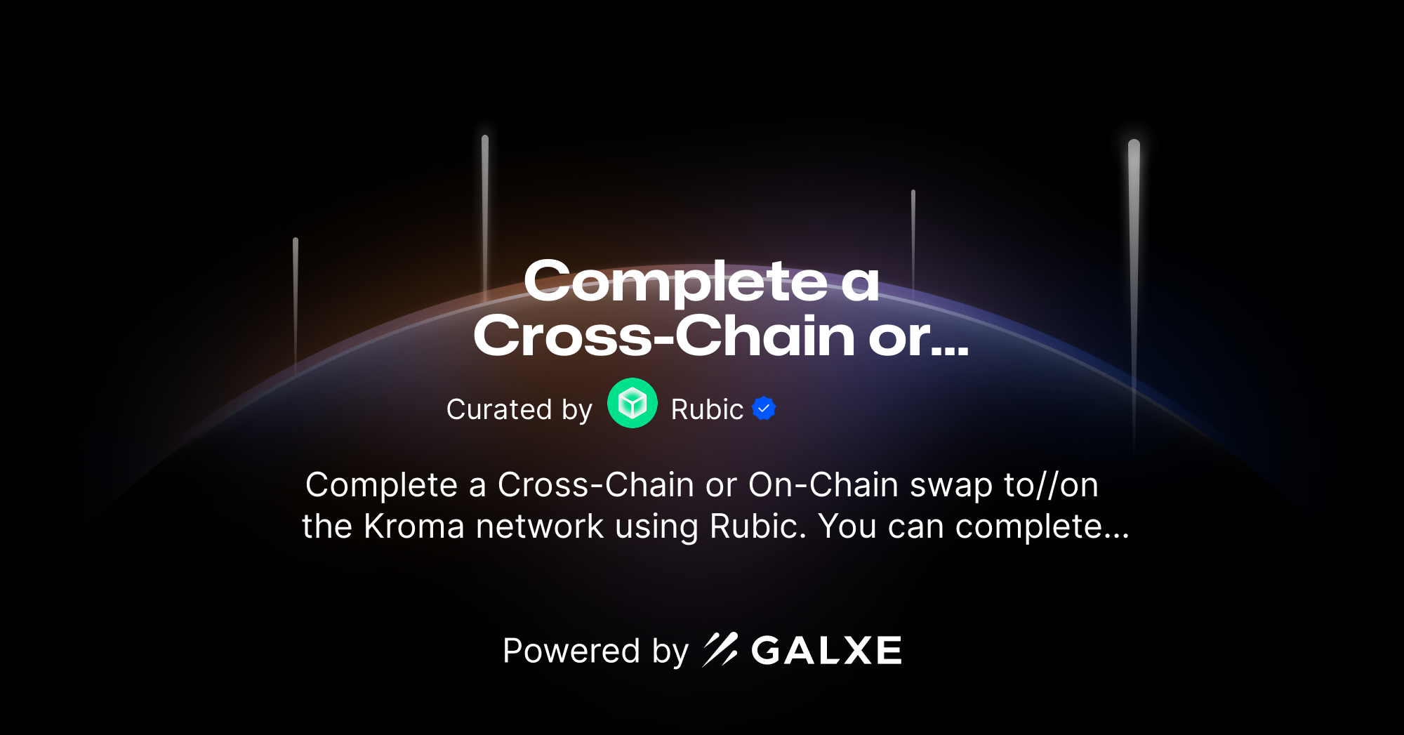 Complete a Cross-Chain or On-Chain swap to/on Kroma network. Credential | Galxe