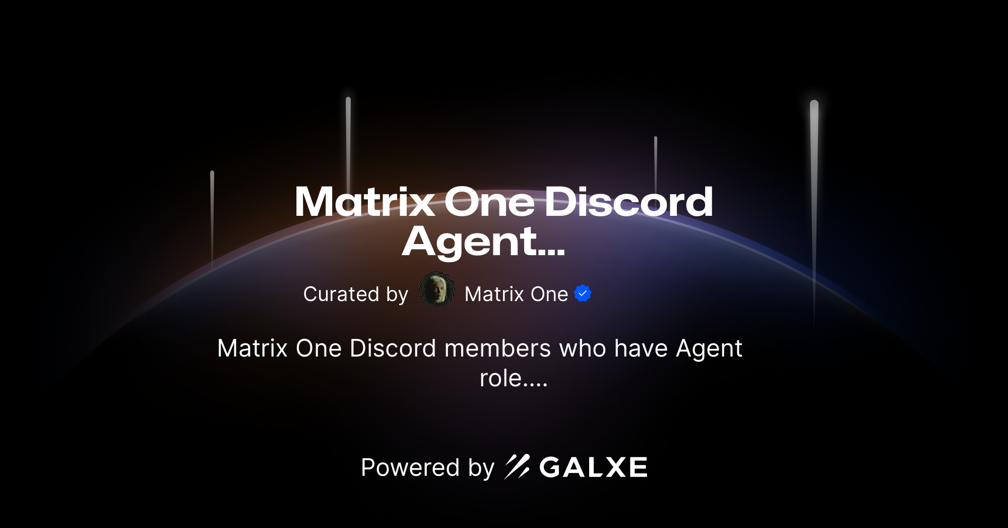 Matrix One Discord ♾️Agent Credential | Galxe