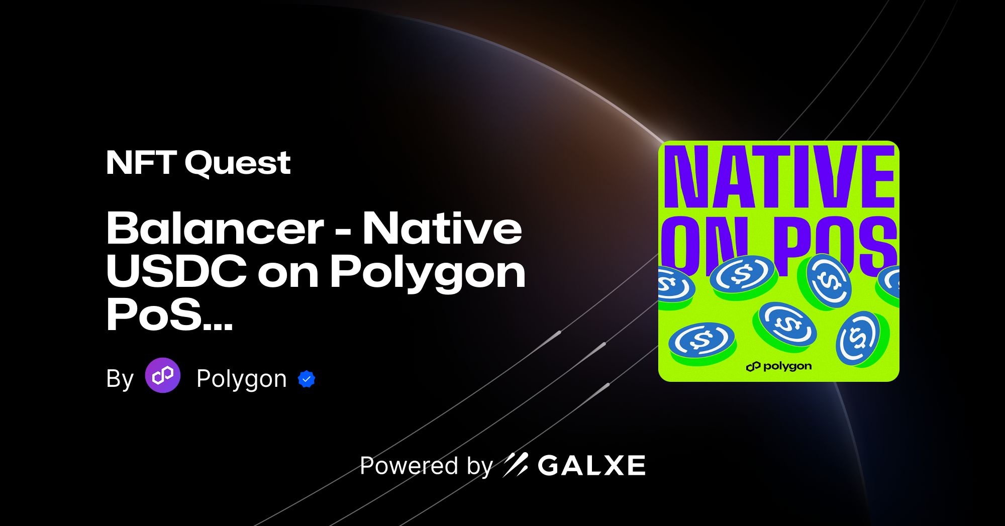 Balancer - Native USDC on Polygon PoS by Polygon | Galxe Quest