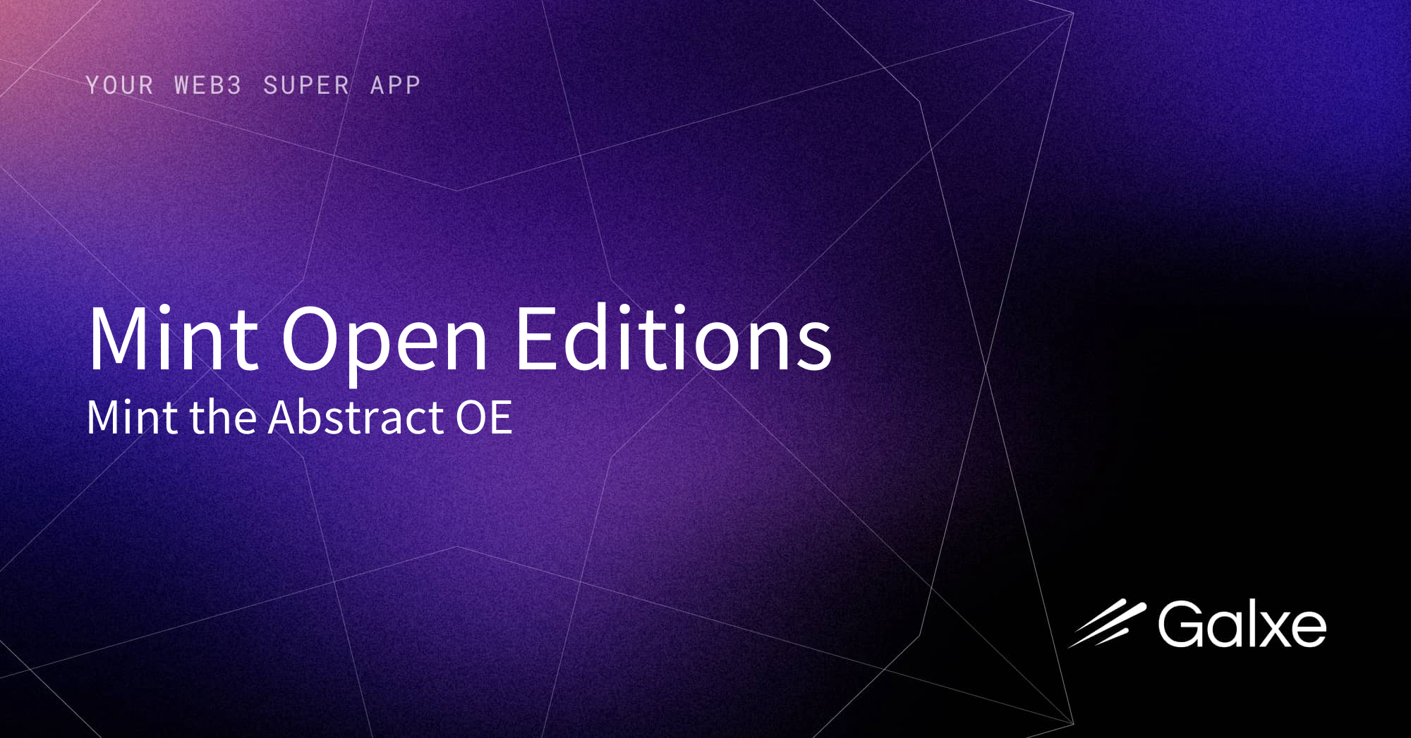 Mint Open Editions Credential | Galxe