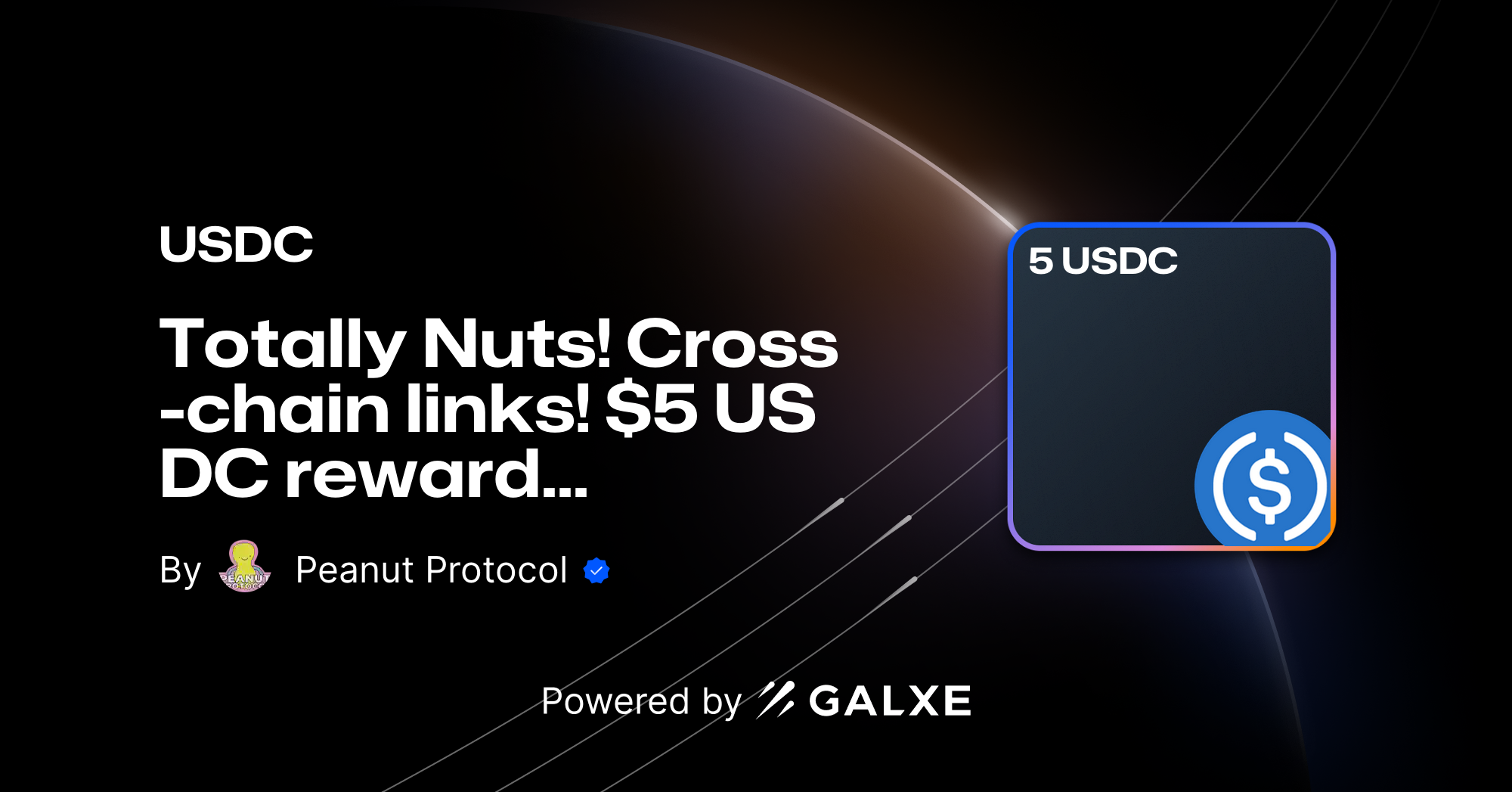 Totally Nuts! Cross-chain links! $5 USDC reward by Peanut Protocol | Galxe Quest