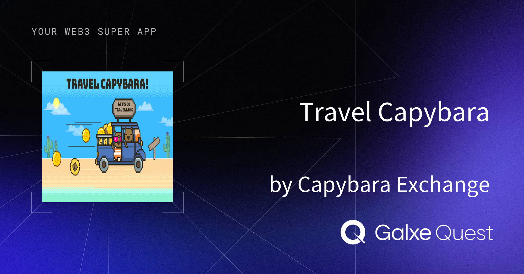 Travel Capybara by Capybara Exchange | Galxe Quest