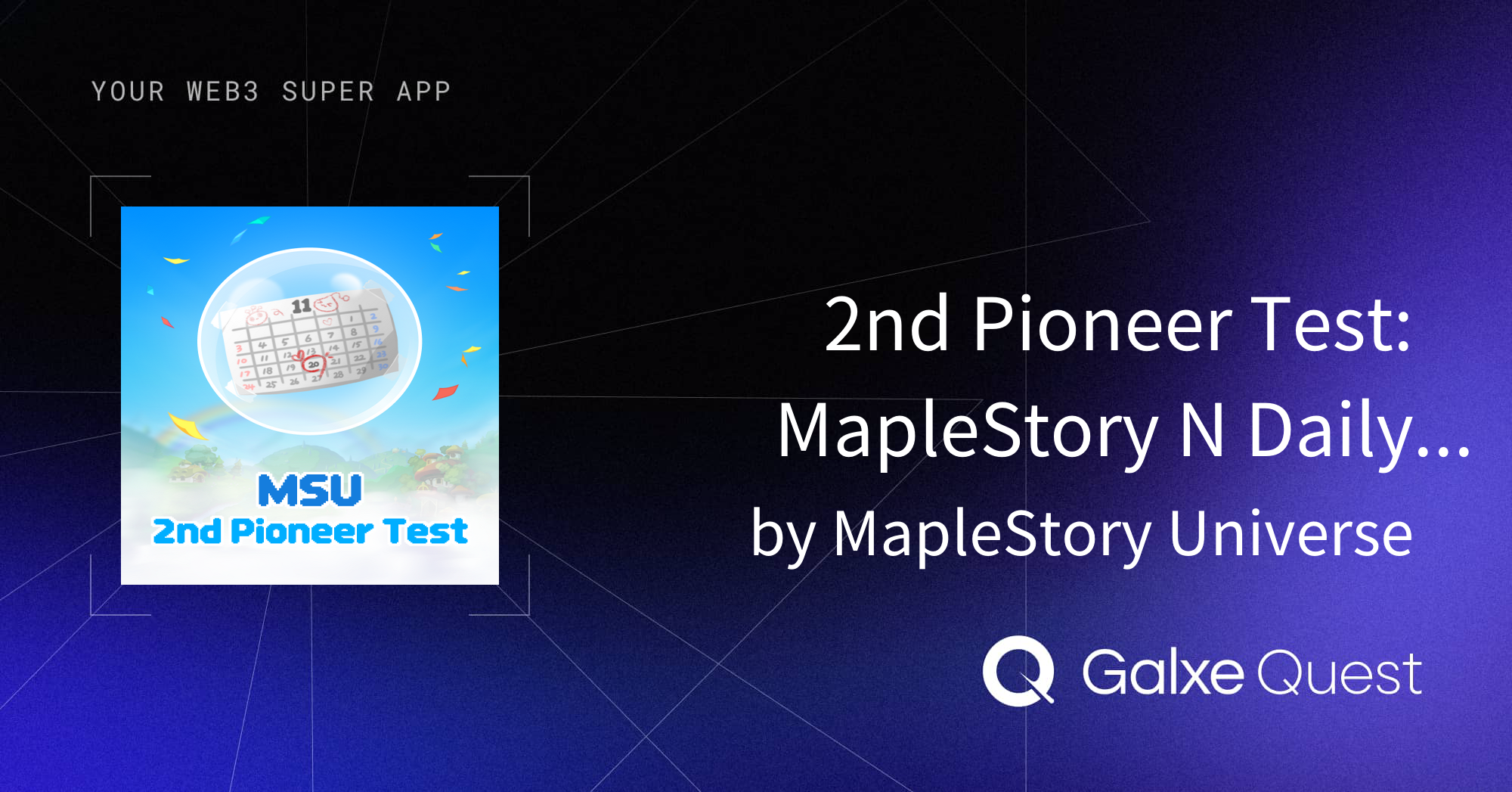 2nd Pioneer Test: MapleStory N Daily Check-in Rewards by MapleStory ...