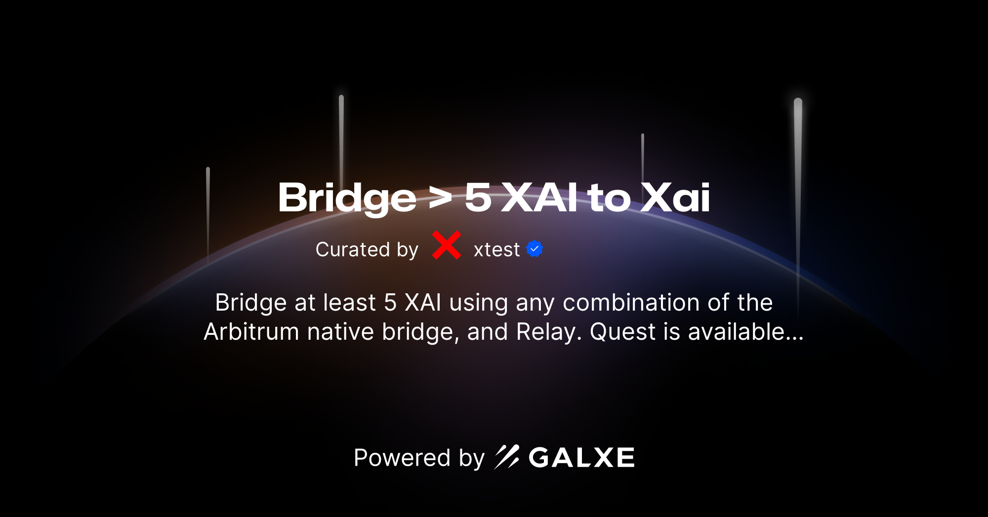 Bridge > 5 XAI to Xai Credential | Galxe