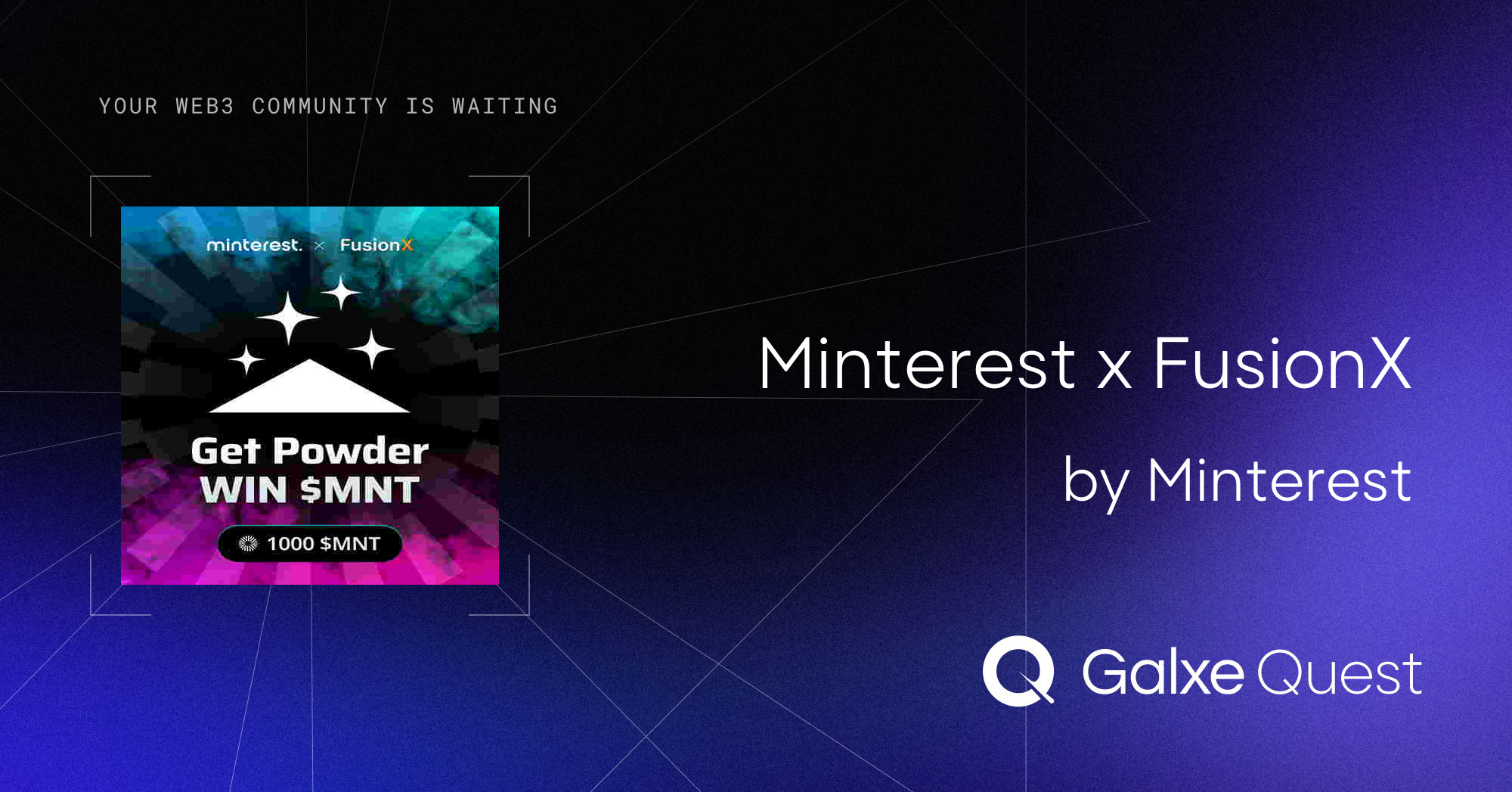 Minterest x FusionX by Minterest | Galxe Quest