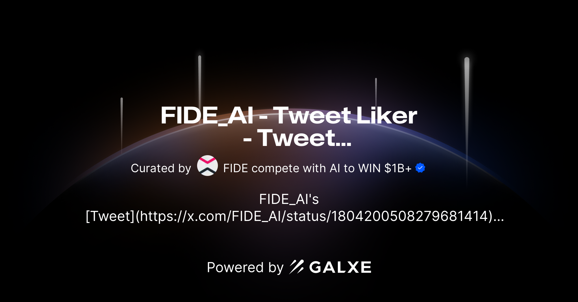 FIDE_AI - Tweet Liker - Tweet 1804200508279681414 Credential | Galxe