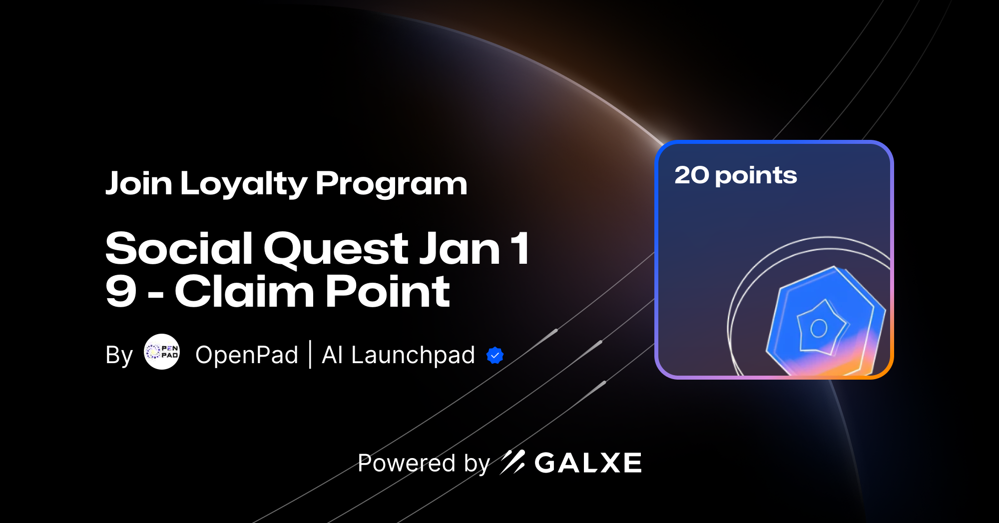 Social Quest Jan 19 - Claim Point by OpenPad AI | Galxe Quest