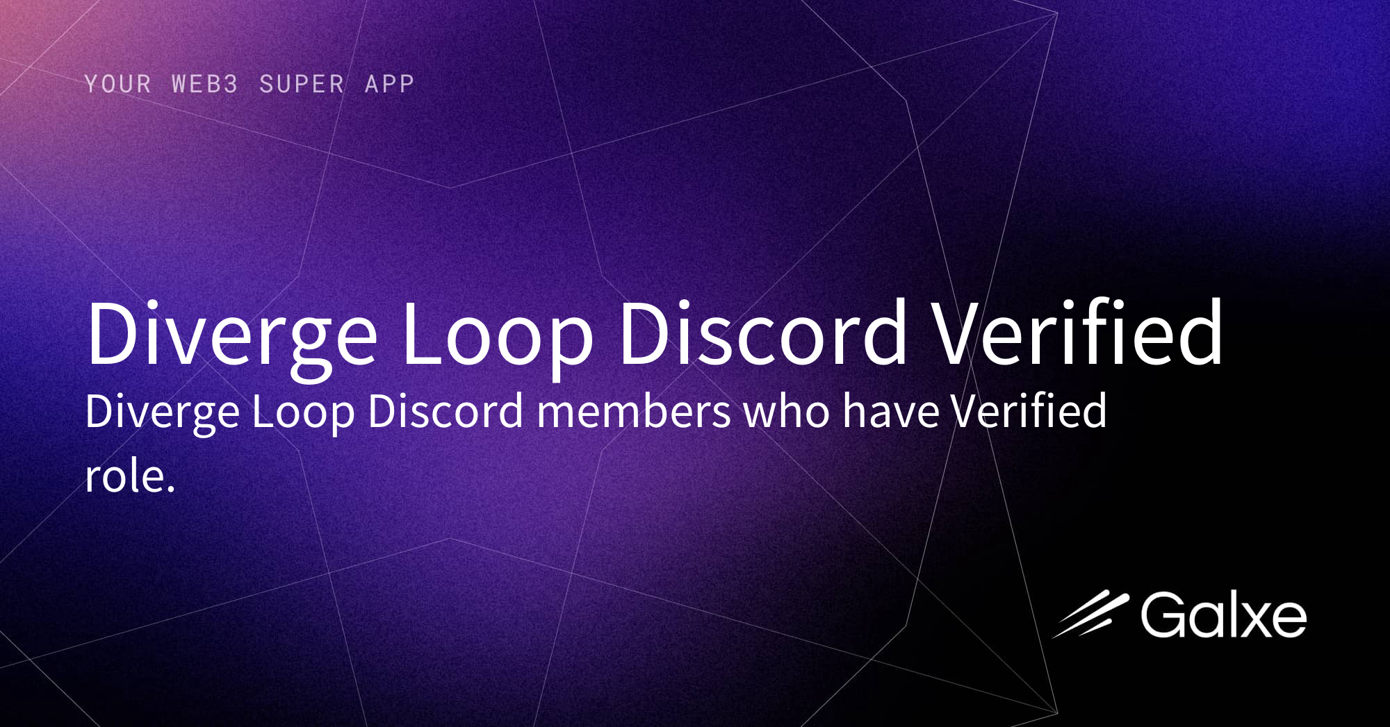 Diverge Loop Discord Verified Credential | Galxe