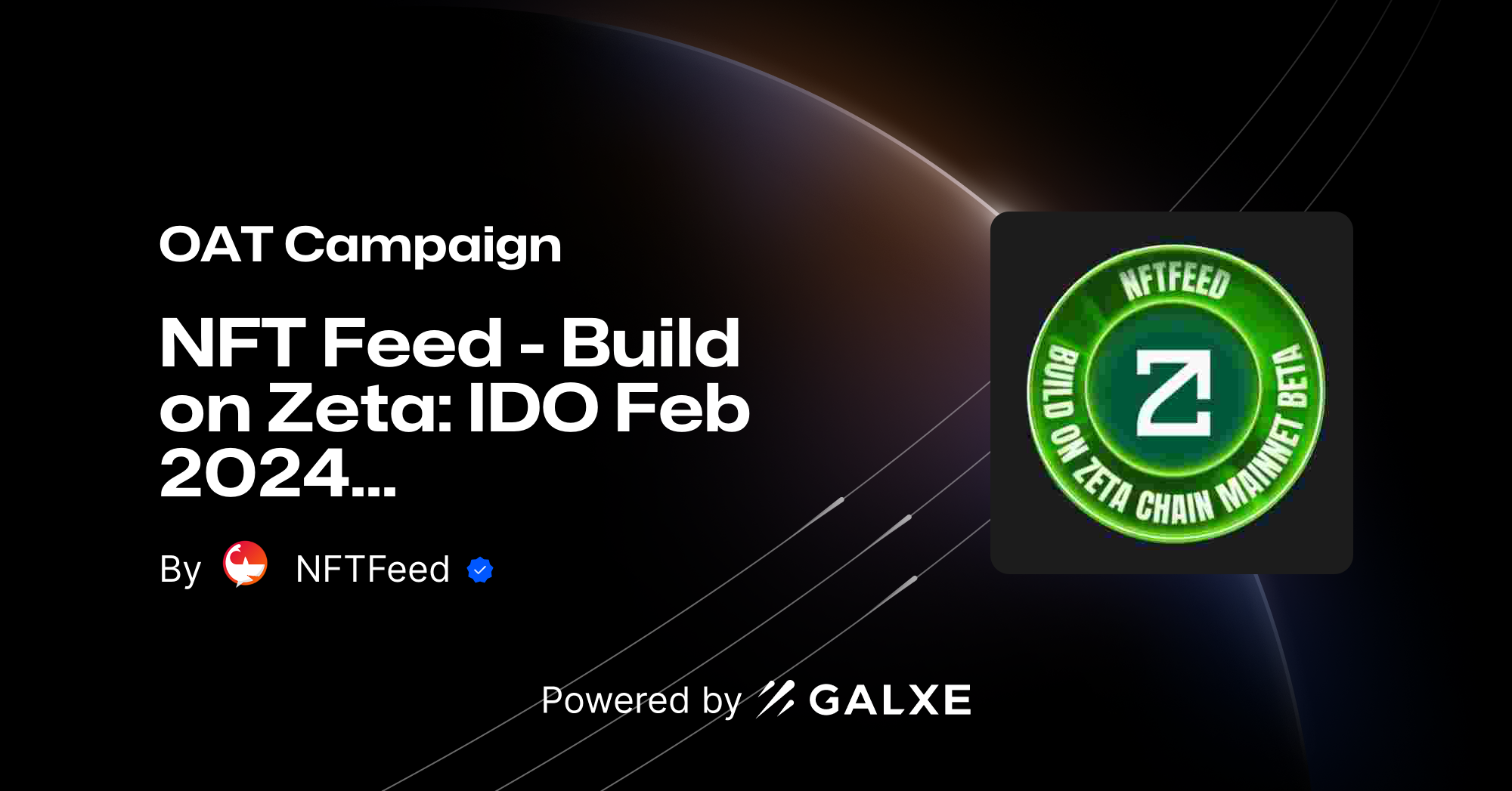 NFT Feed - Build on Zeta: IDO Feb 2024 by NFTFeed | Galxe Quest
