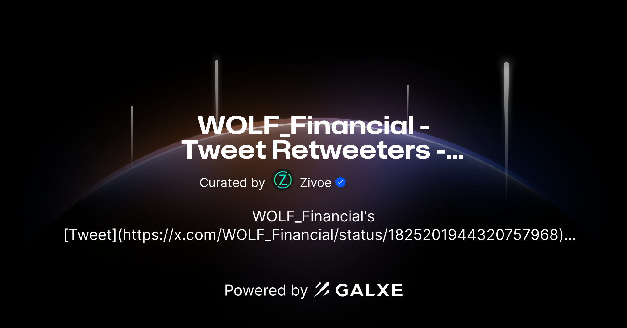 WOLF_Financial - Tweet Retweeters - Tweet 1825201944320757968 Credential | Galxe