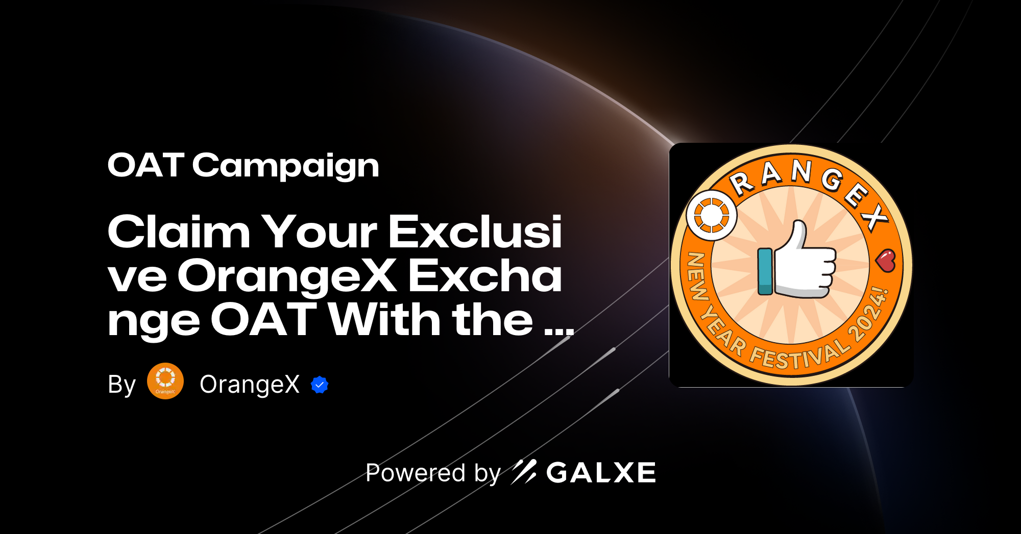 Claim Your Exclusive OrangeX Exchange OAT With the New Year Festival ...