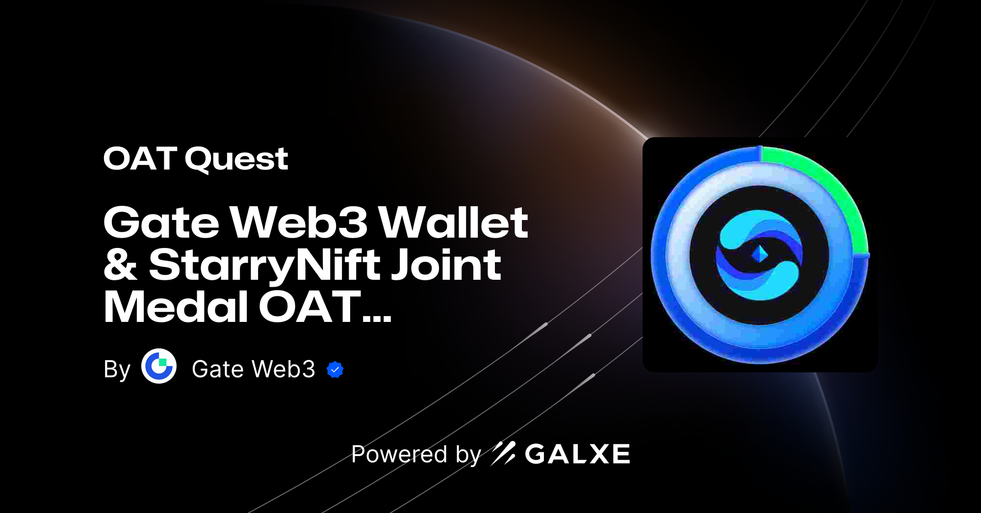 Gate Web3 Wallet & StarryNift Joint Medal OAT Airdrop by Gate Web3 | Galxe Quest